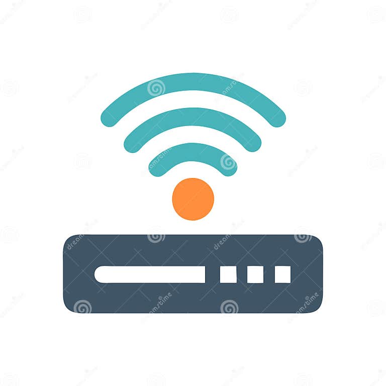 WiFi Connection Icon for Internet Access Stock Vector - Illustration of ...