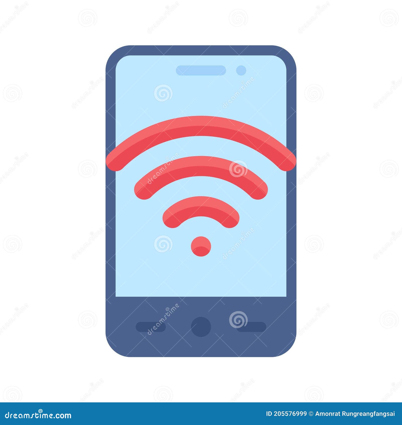Wifi Connection Icon, Mobile Application Vector Illustration Stock ...