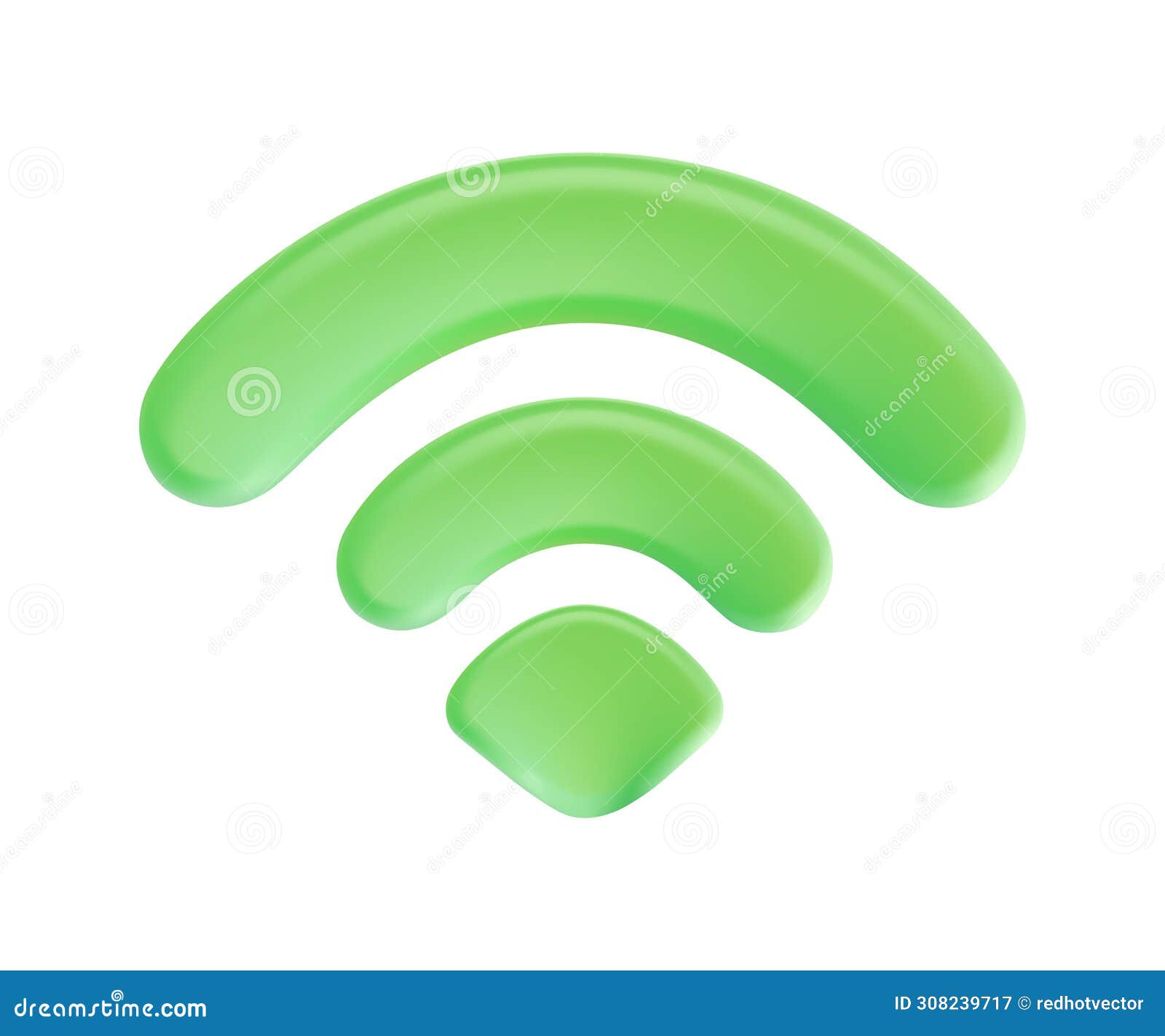 Wifi 3D Icon, Wireless Wi-Fi Connectivity, Connection, Signal Quality ...