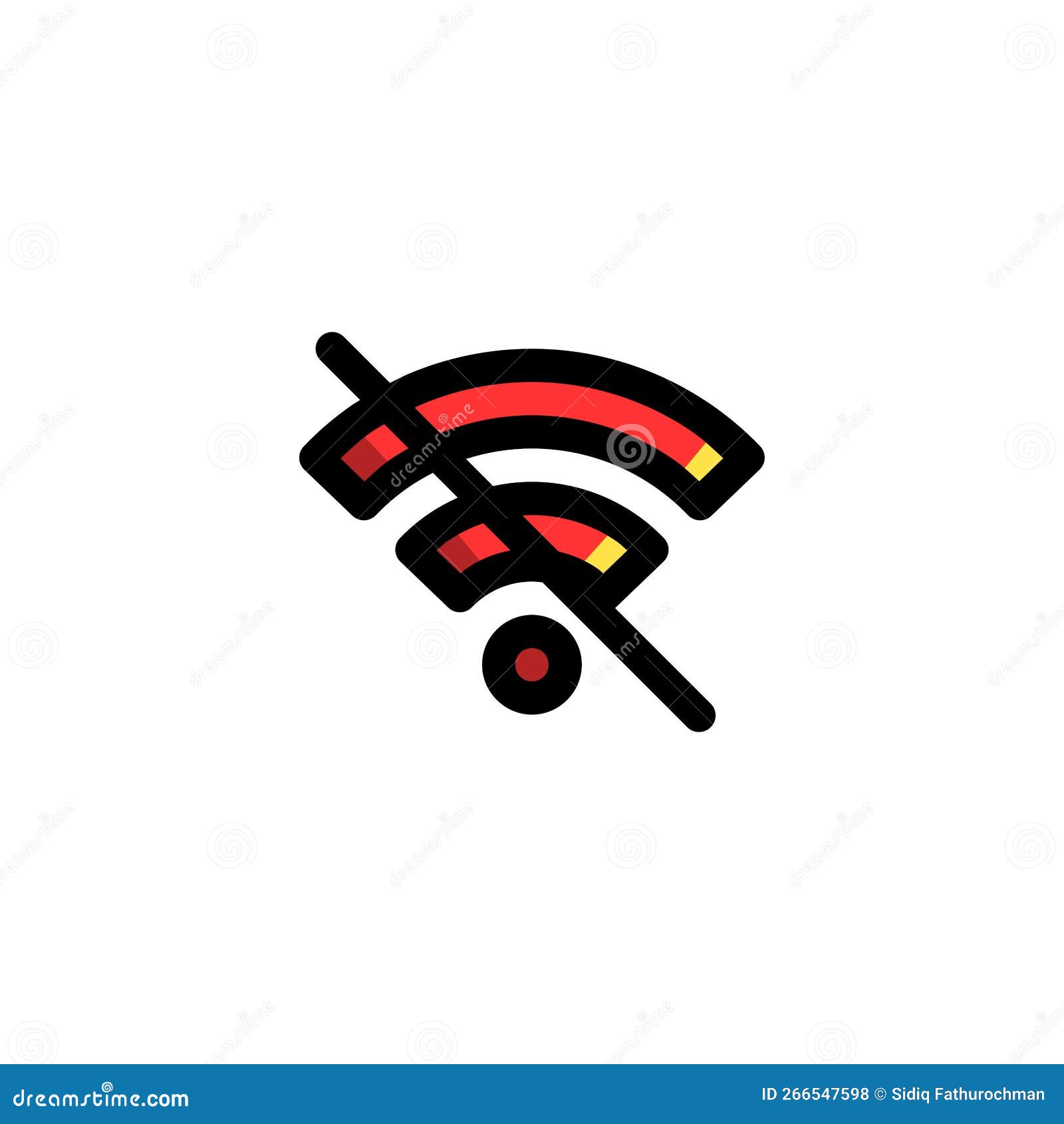 Wifi Disable Icon stock vector. Illustration of connection - 266547598