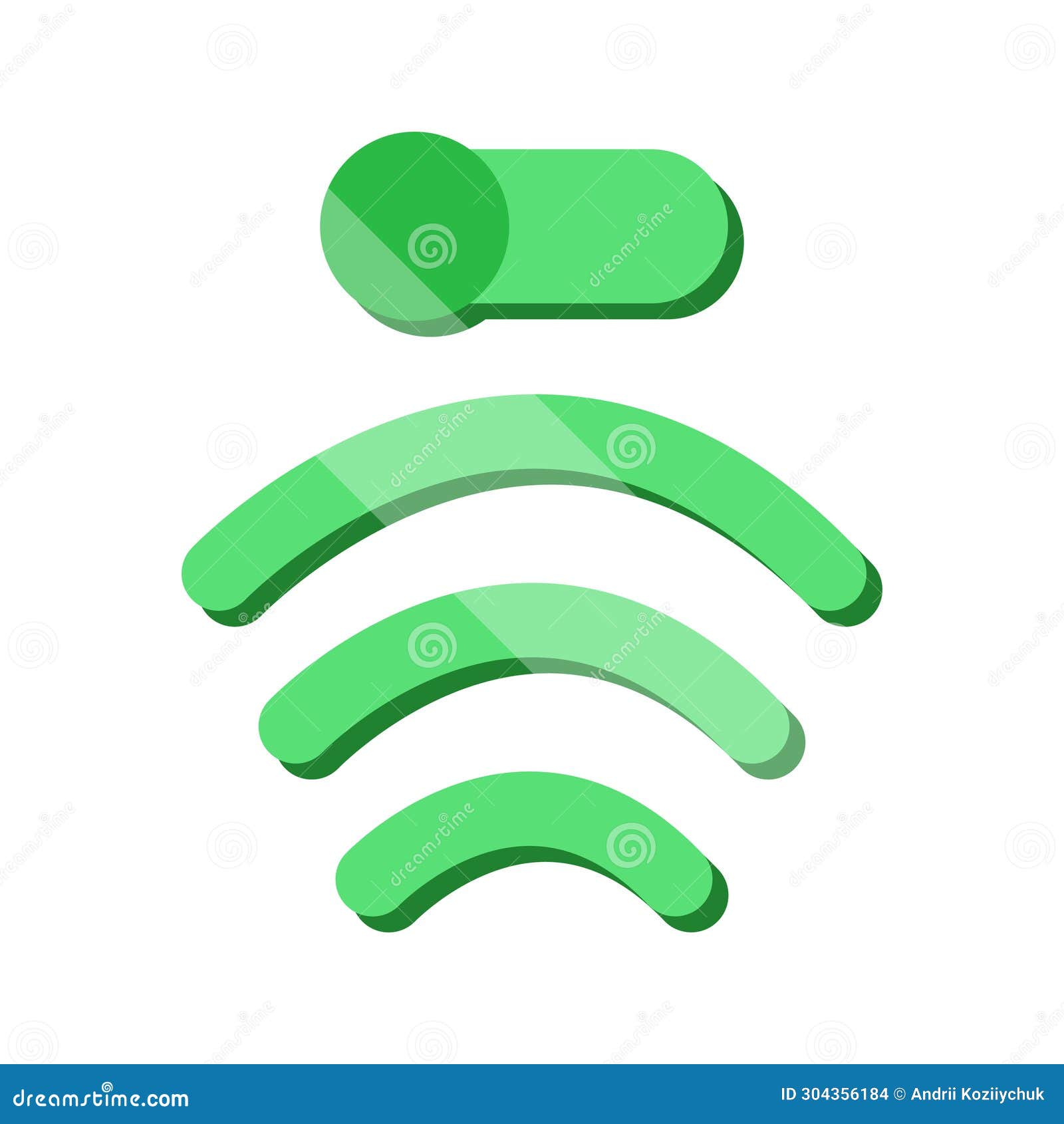 Wifi Disabled Vector Icon. Wifi Vector Icon. Slider To the Left Turns ...