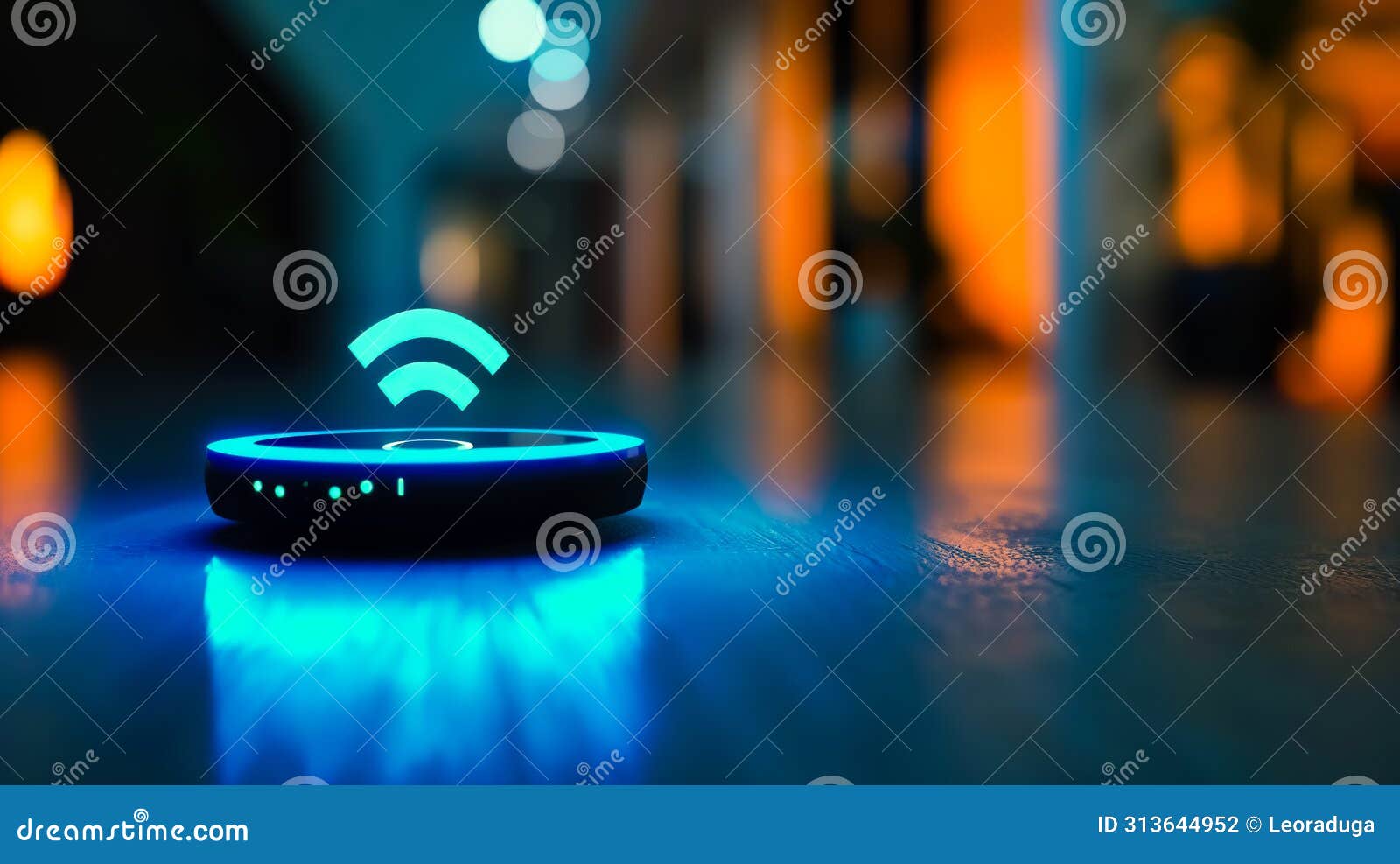 Wifi Extender, Blue Wifi Symbol, Connected Smart Home Stock ...