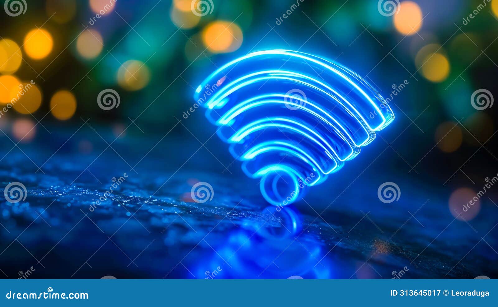 Wifi Extender, Blue Wifi Symbol, Connected Smart Home Stock ...