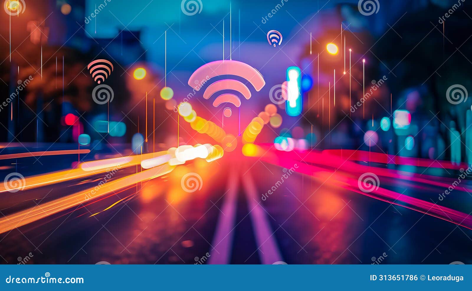 Wifi Extender, Blue Wifi Symbol, Connected Smart Home Stock ...