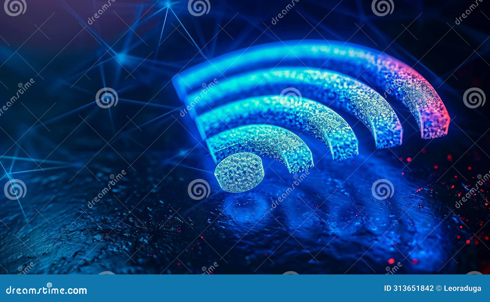 Wifi Extender, Blue Wifi Symbol, Connected Smart Home Royalty-Free ...