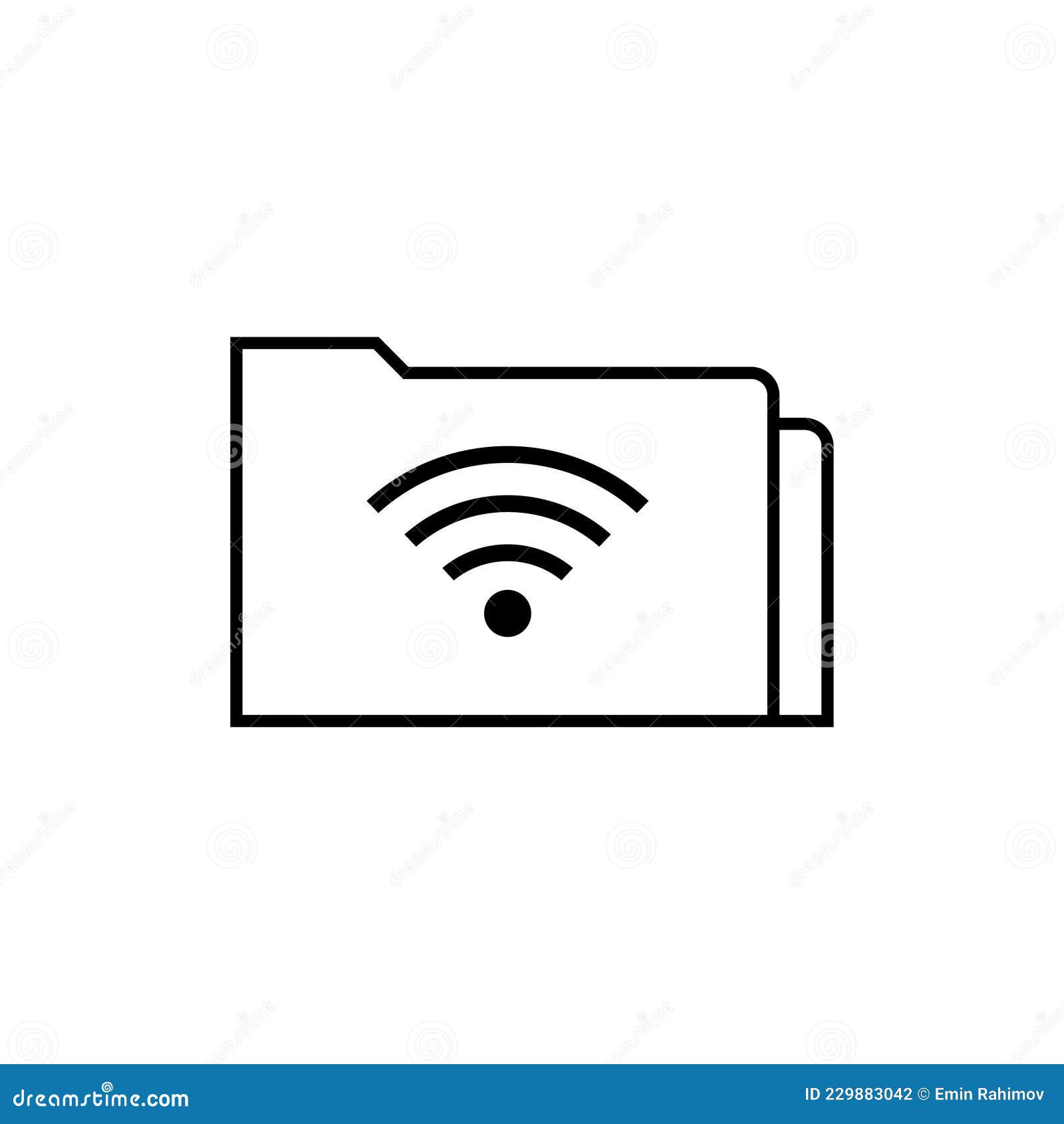 Wifi Folder Icon. Internet Folder Eps Ten Stock Illustration ...