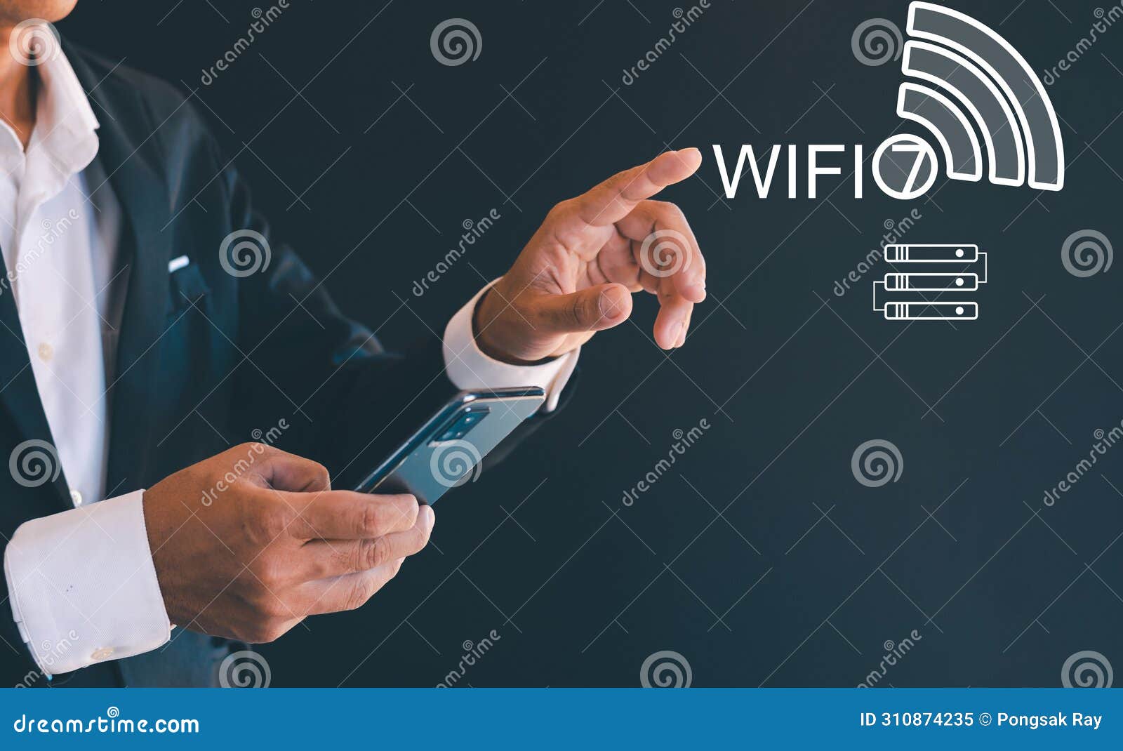 Wifi 7 Future Technology Network Connection Digital Data Wireless Data ...