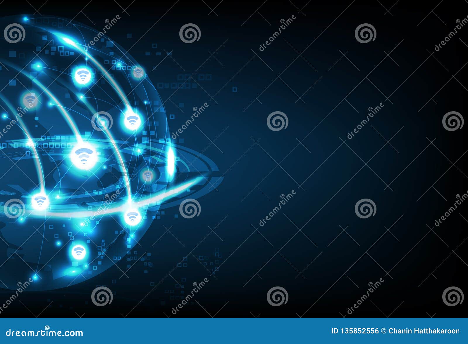 Wifi Global, Business Technology, Communication Network Connection ...