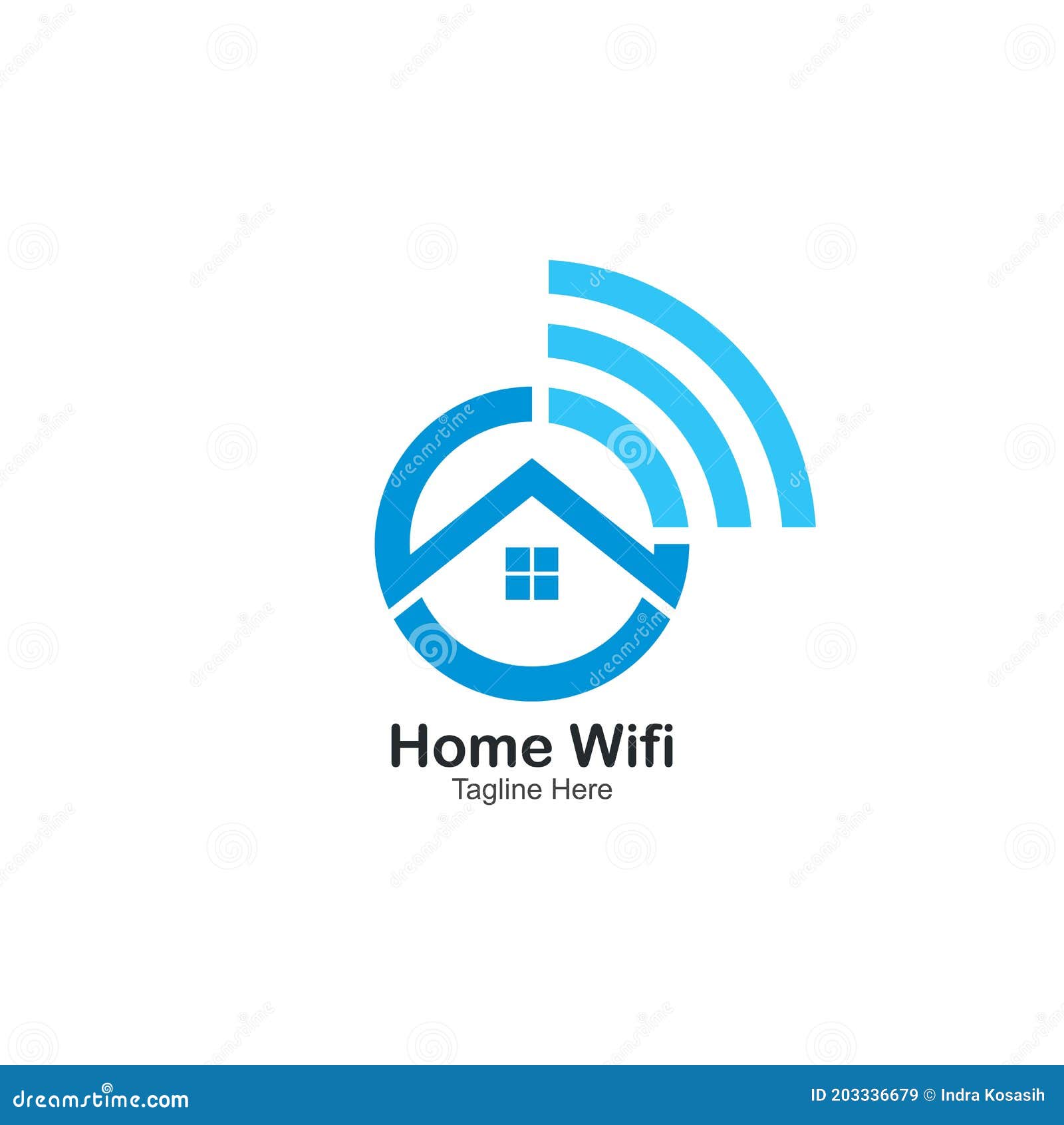 WiFi Home Logo Vector Simple Illutration Stock Vector - Illustration of ...
