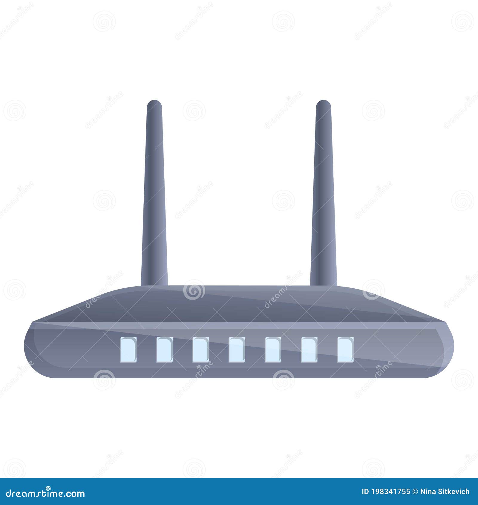 Wifi Home Modem Icon, Cartoon Style Stock Vector - Illustration of home ...