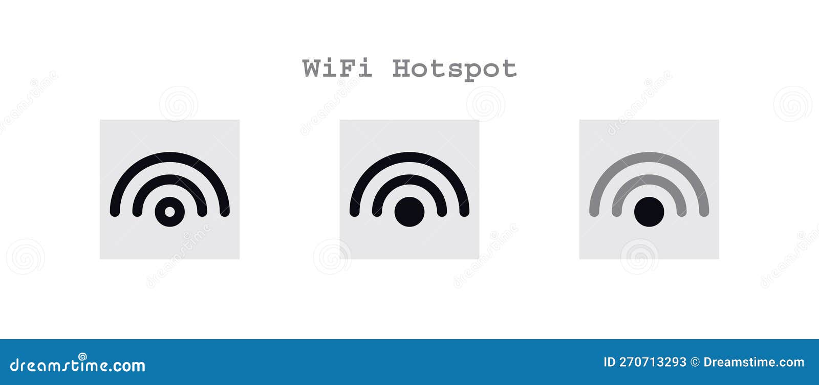 Wifi hotspot icons pack stock vector. Illustration of wireless - 270713293