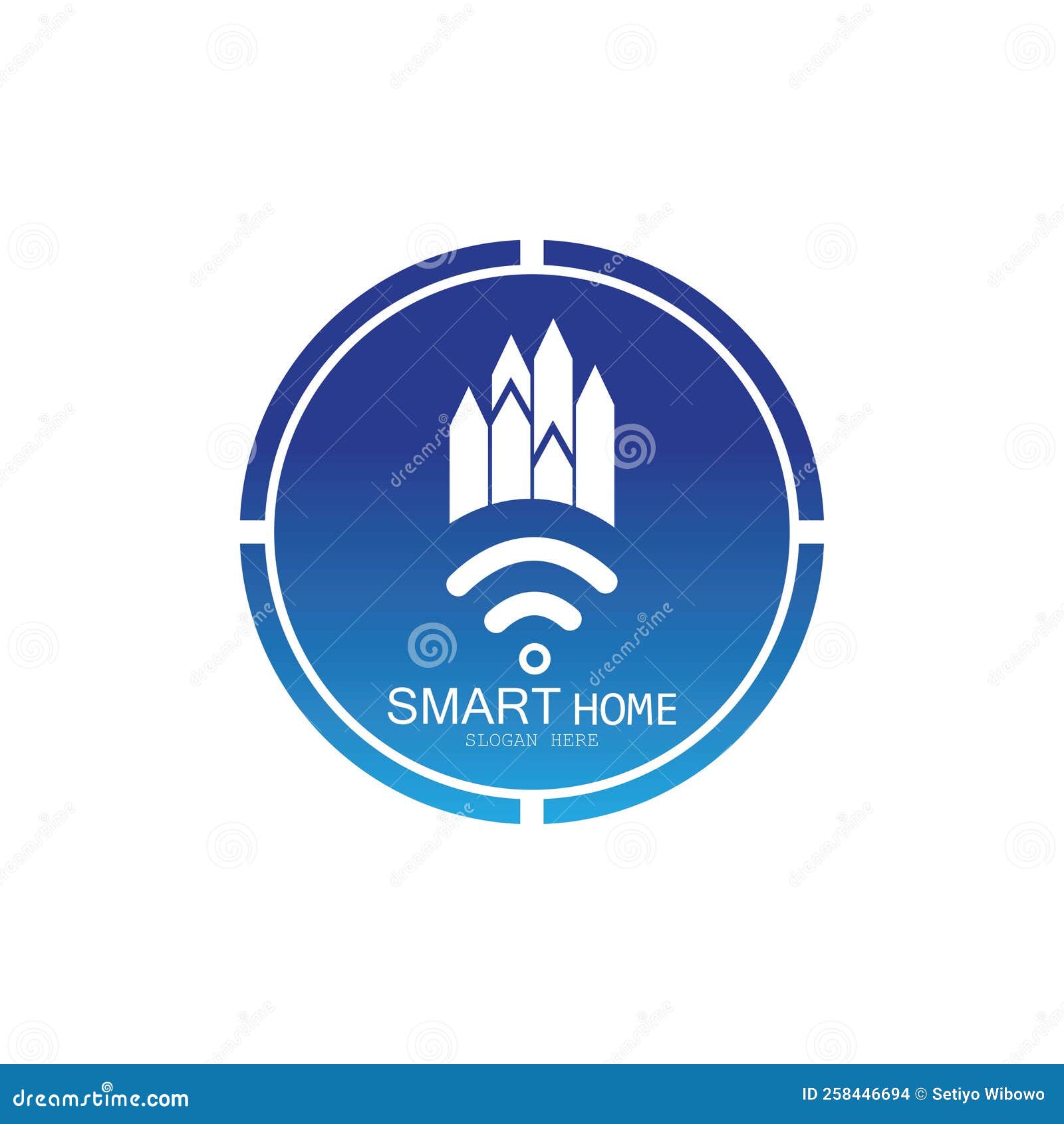 Wifi House Vector Logo.Smart City Tech Icon Vector Stock Vector ...