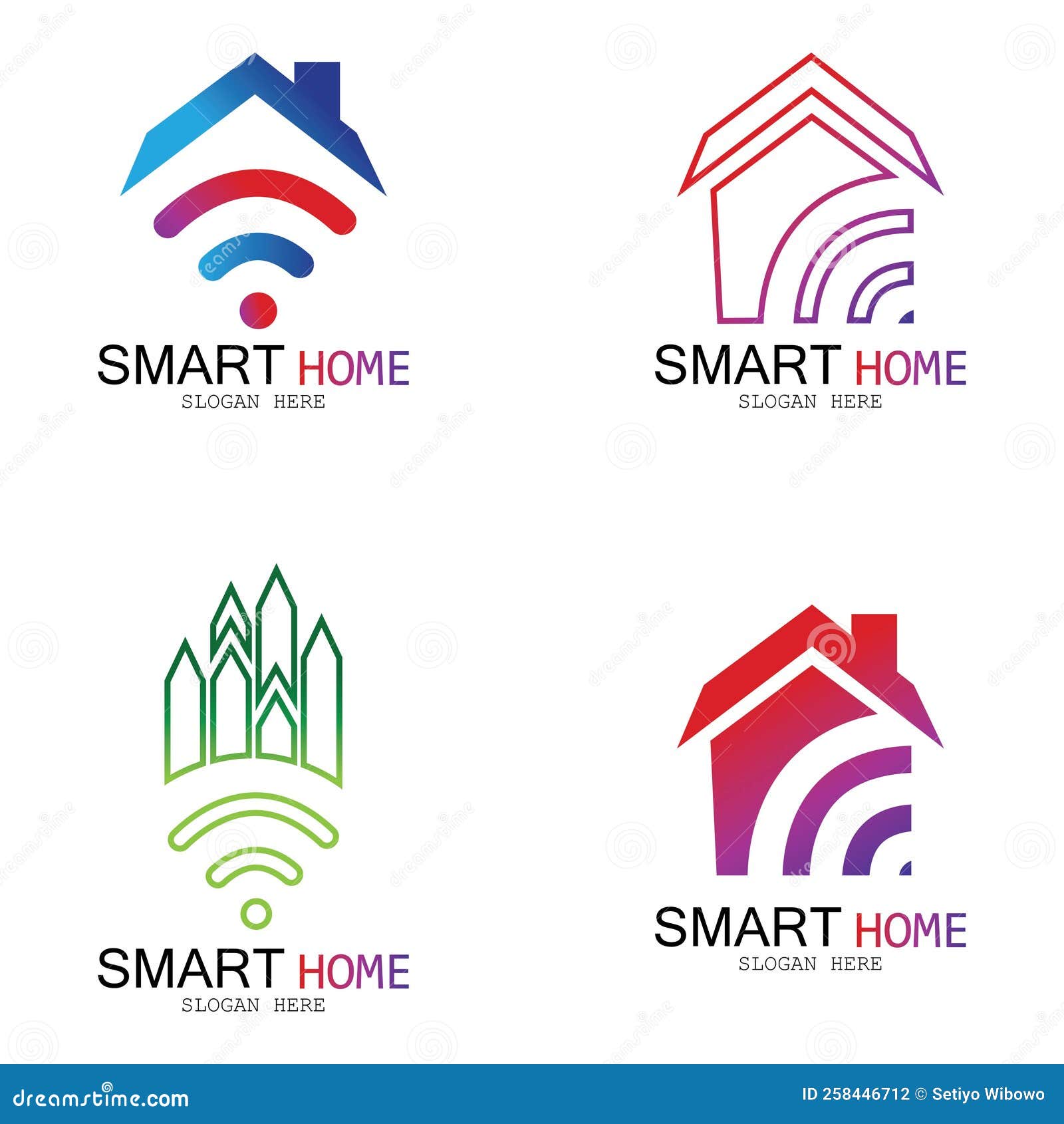 Wifi House Vector Logo.Smart City Tech Icon Vector Stock Vector ...