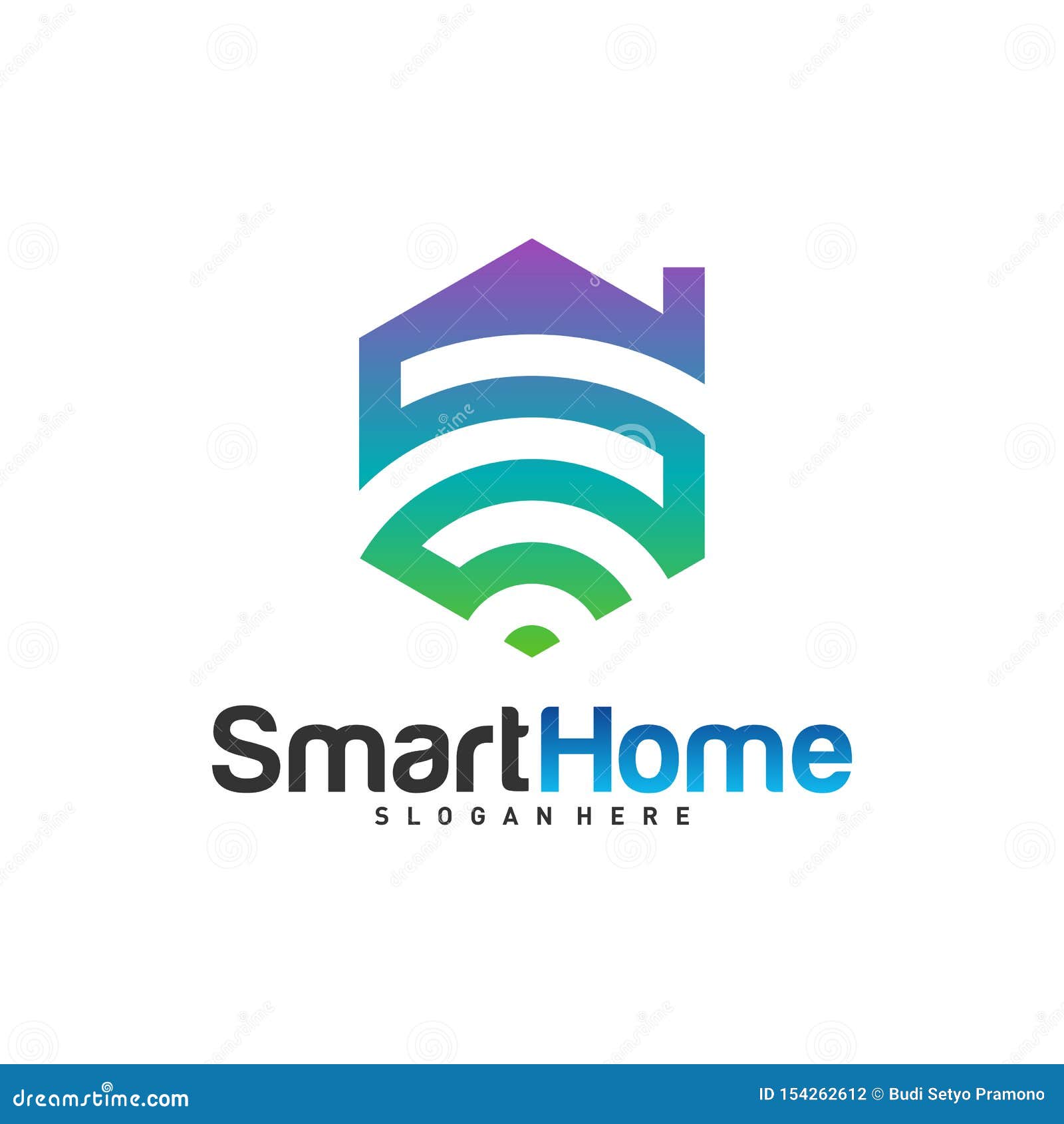 Wifi House Vector Logo. Smart Home Tech Logo Vector. House Net Logo ...
