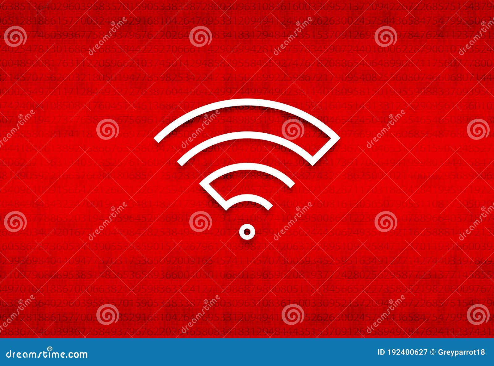 Wifi Icon Abstract Digital Screen Red Background Illustration Stock ...