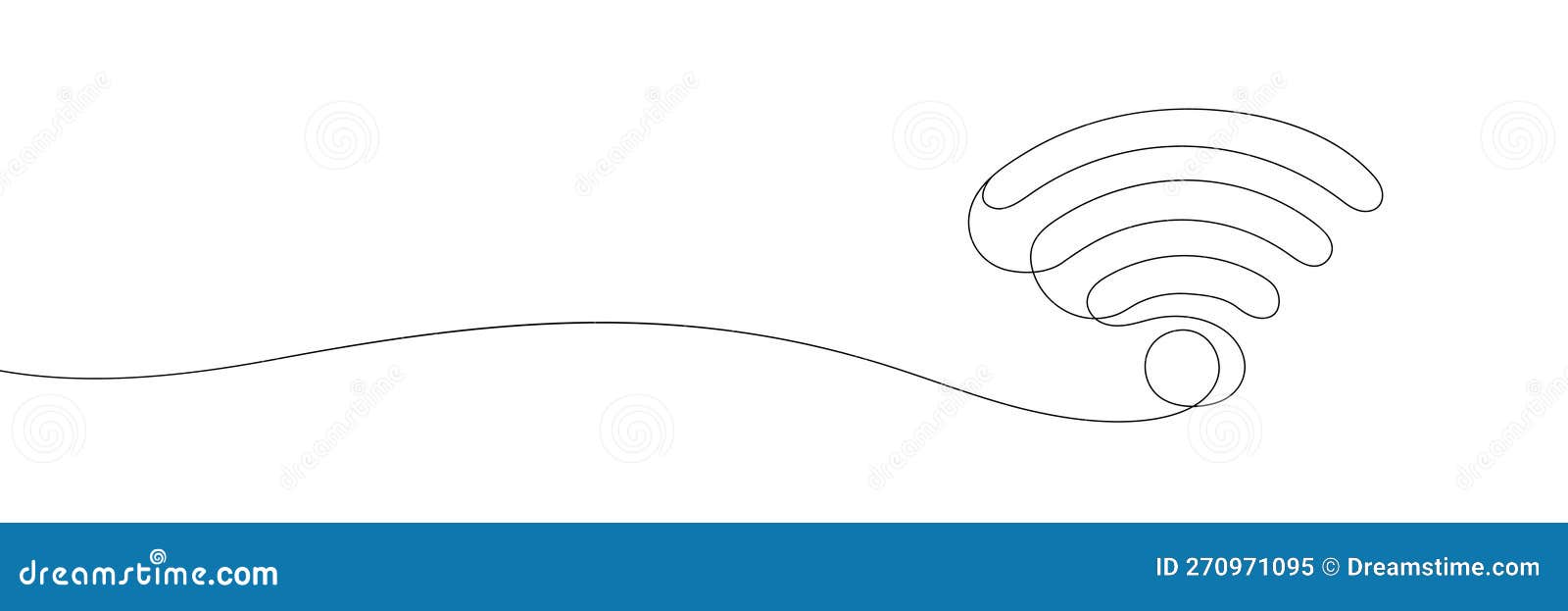 WiFi Icon Art Line Vector. Wifi. Art Stock Vector - Illustration of ...