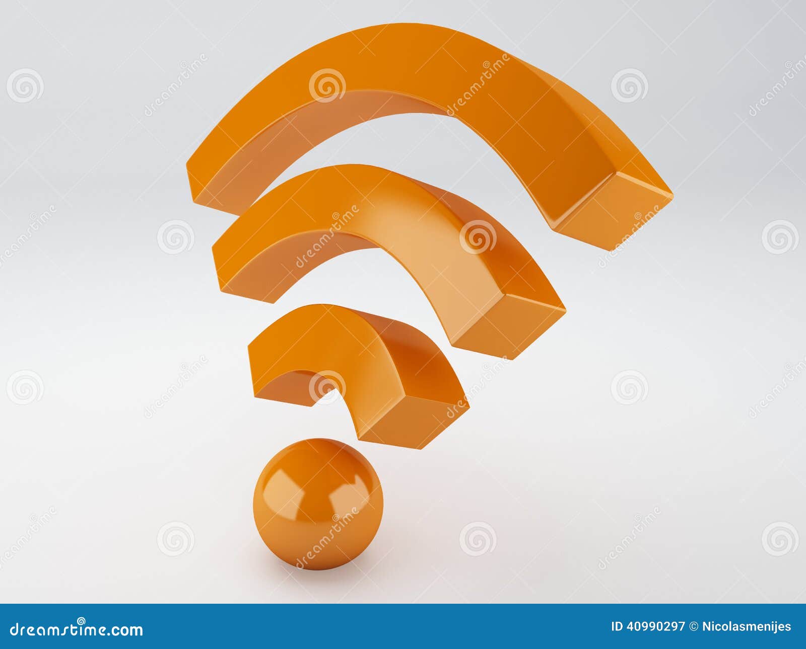 Wifi icon. 3d illustration stock illustration. Illustration of router ...