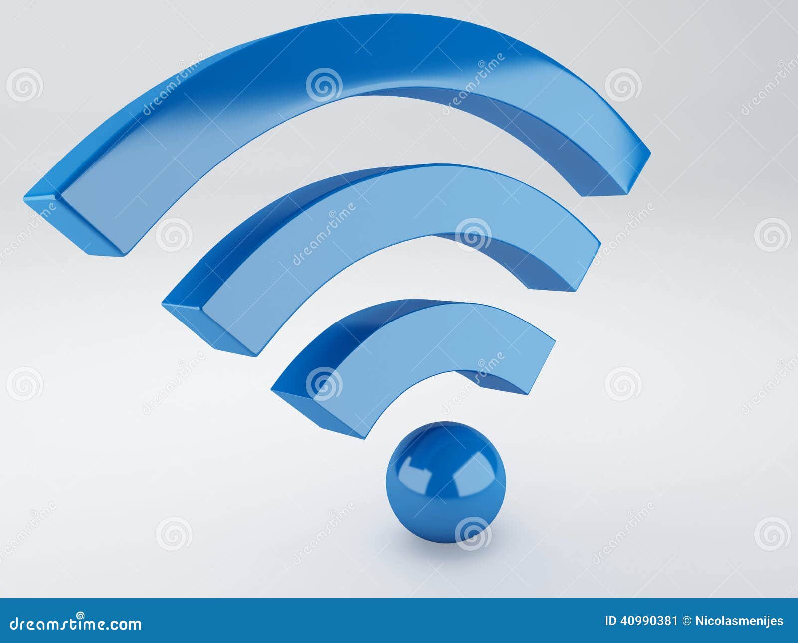 Wifi icon. 3d illustration stock illustration. Illustration of podcast ...
