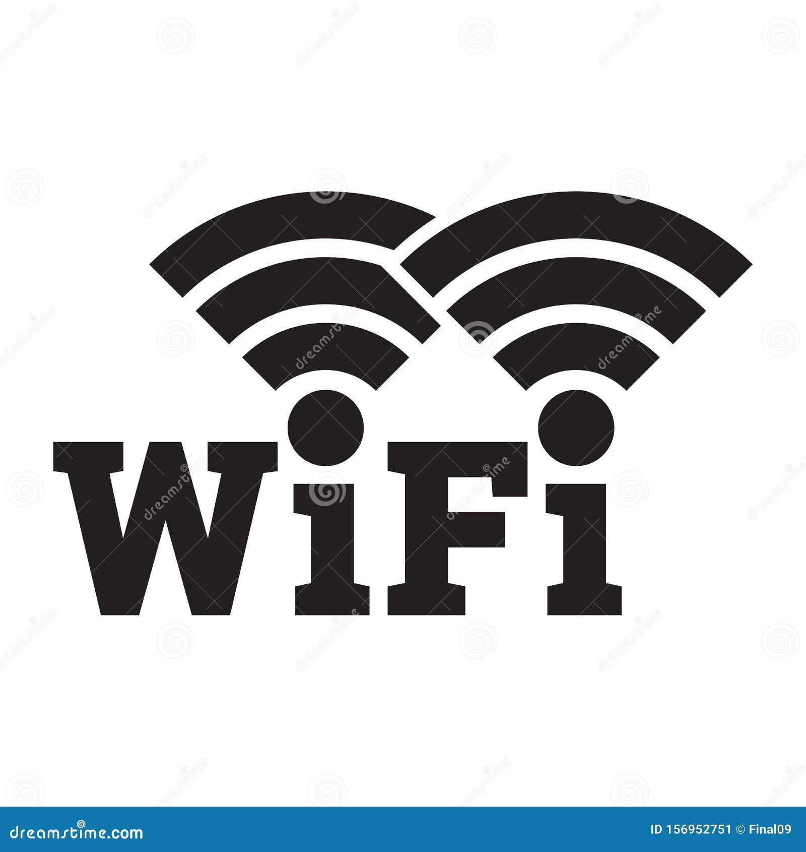 WiFi Icon. Emblem of Wireless Internet Connection Stock Vector ...
