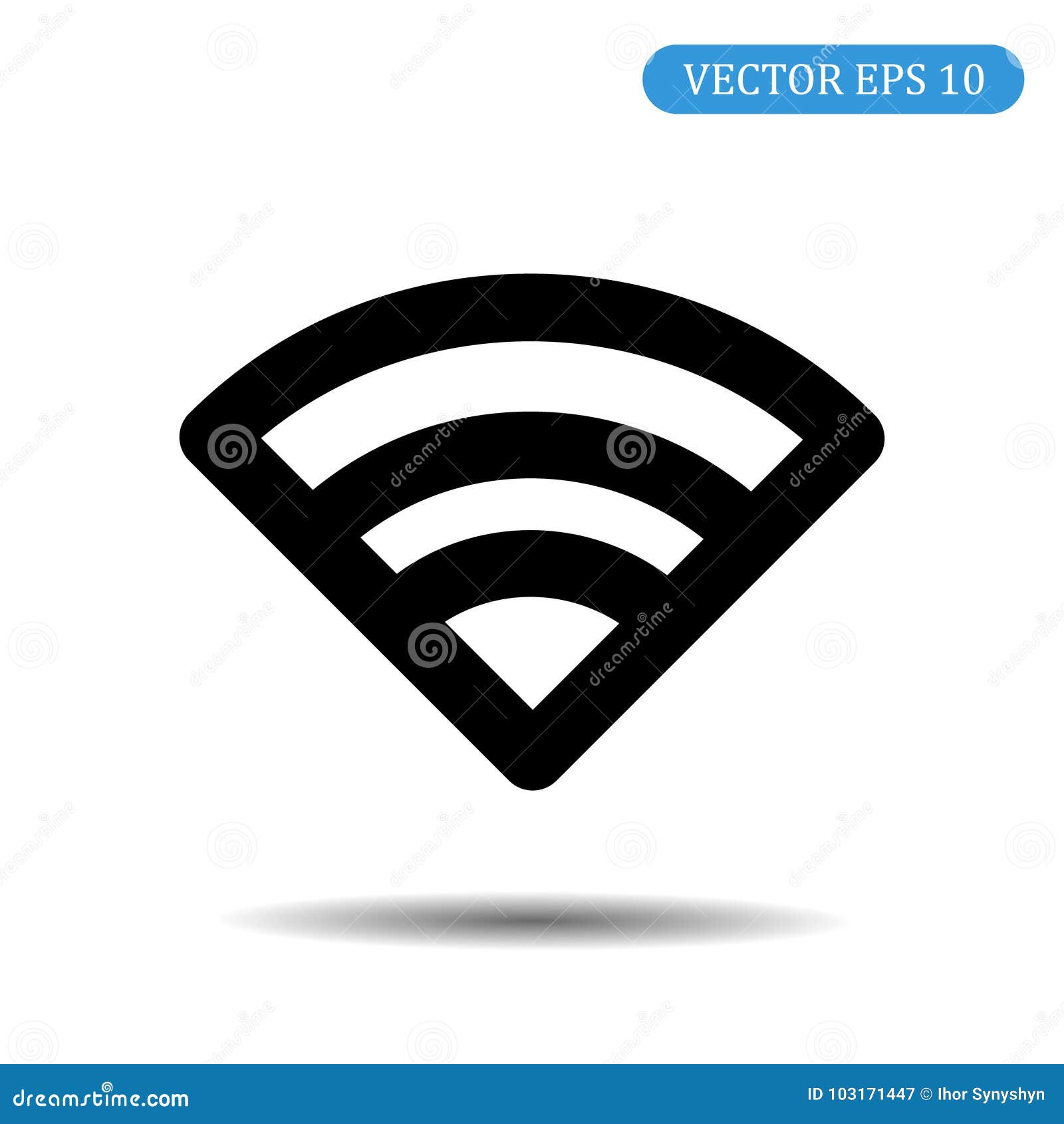 Black WIFI icon.EPS 10 stock illustration. Illustration of electronic ...