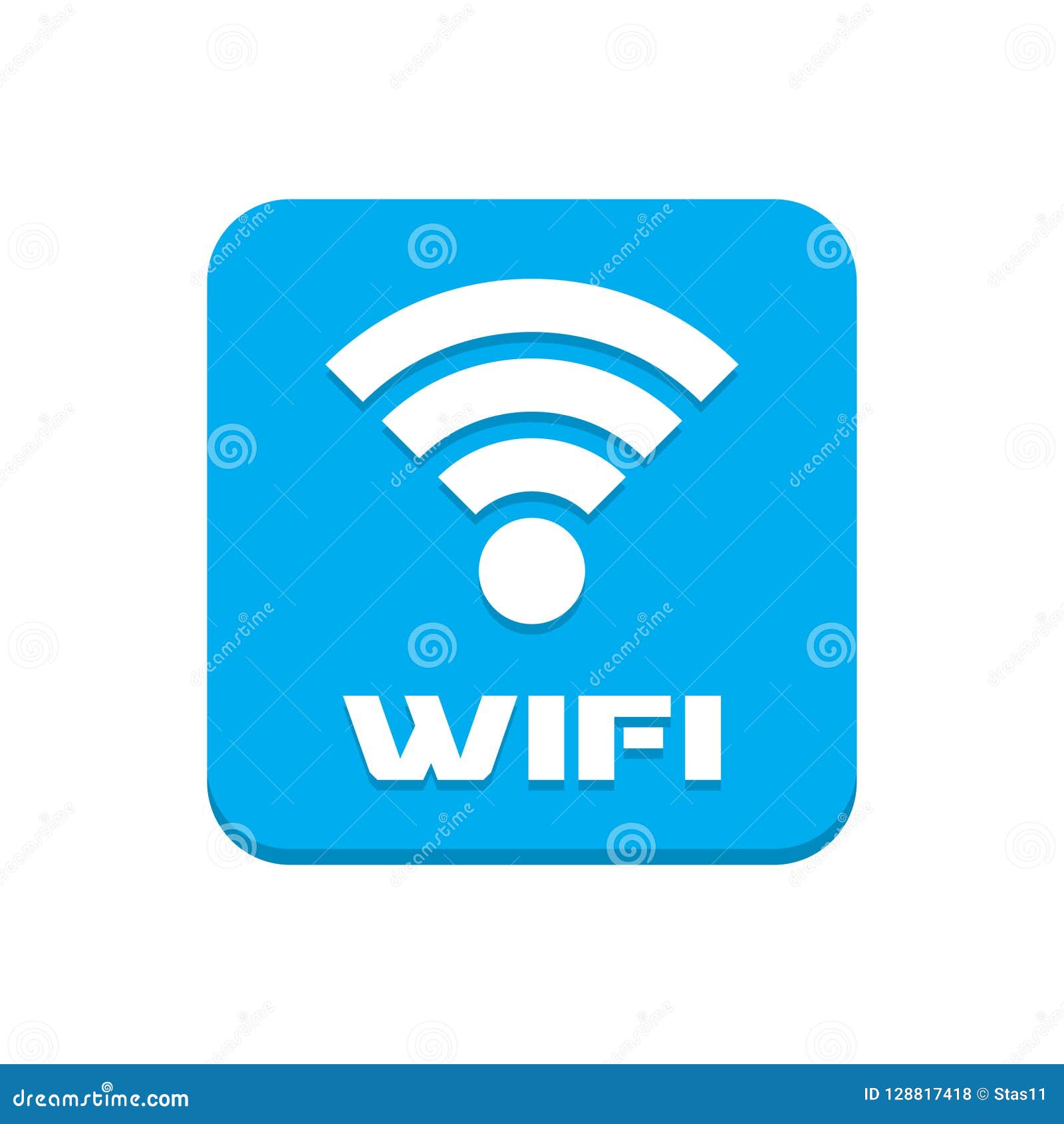 Wifi Icon in a Flat Design. Vector Illustration Stock Vector ...