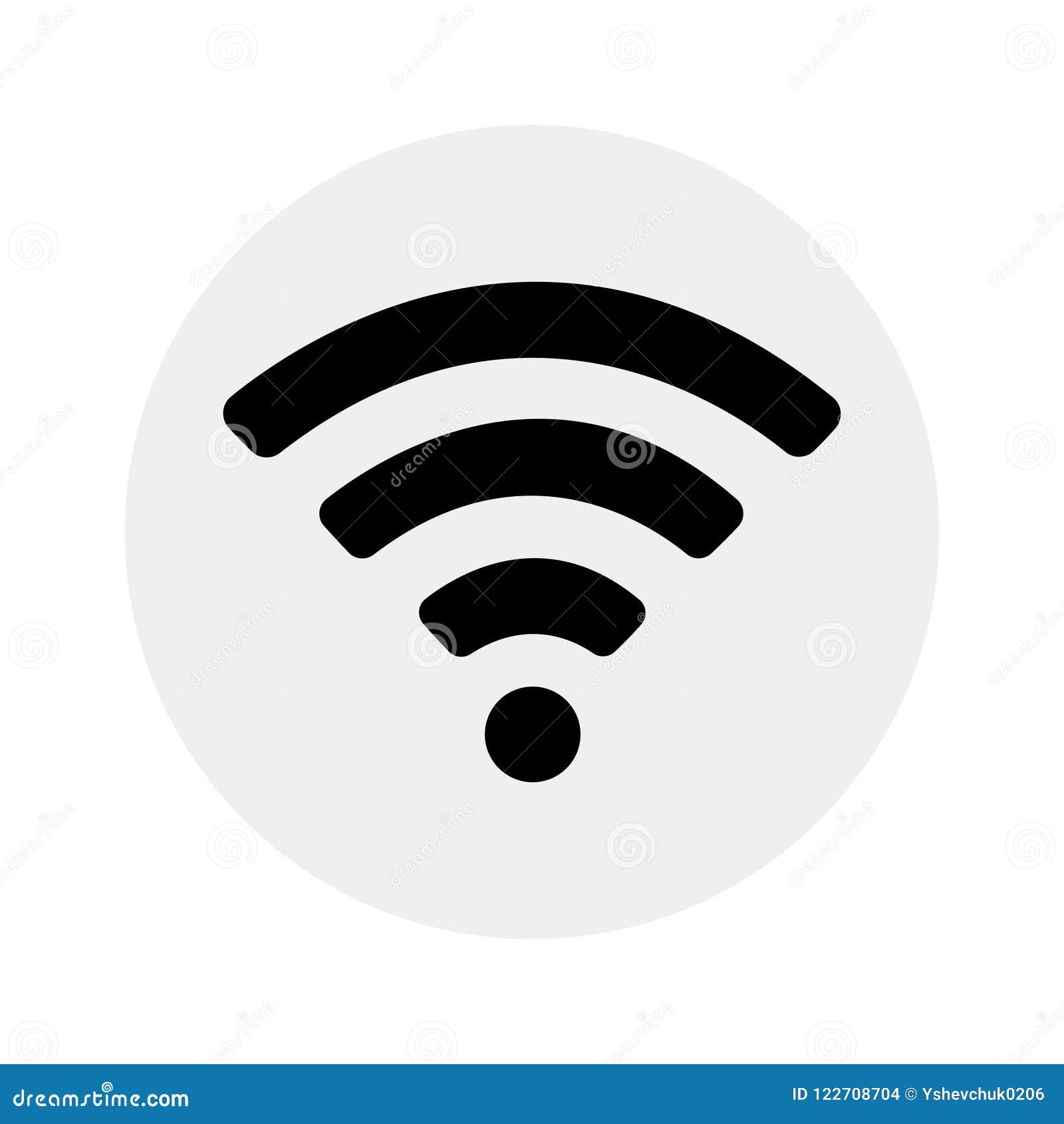 Wifi Icon on Grey Background Stock Vector - Illustration of public ...