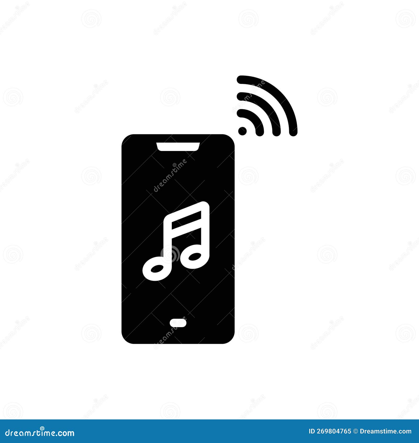 Black Solid Icon for Wifi, Phone and Network Stock Illustration ...