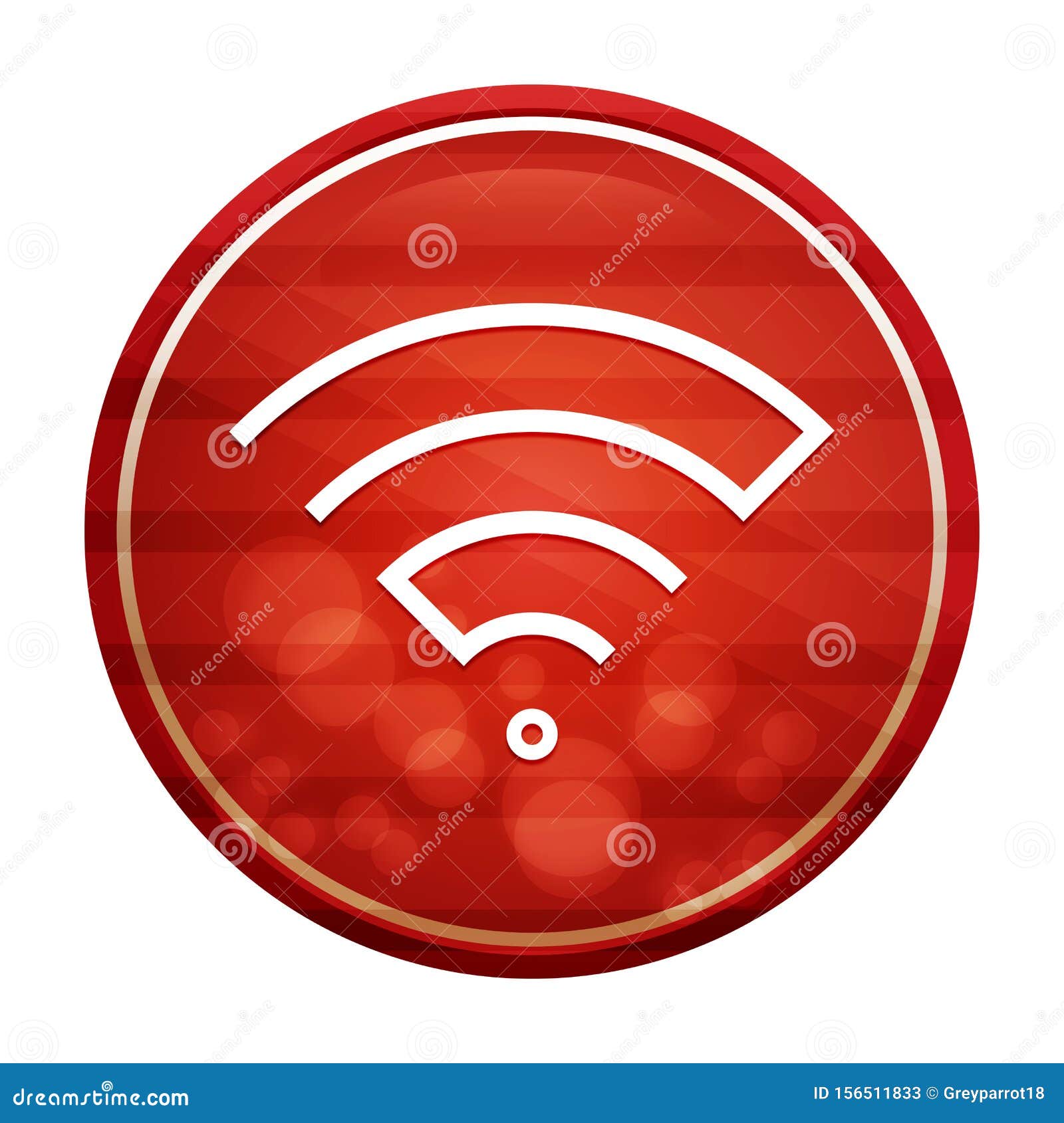 Wifi Icon Realistic Diagonal Motion Red Round Button Illustration Stock ...