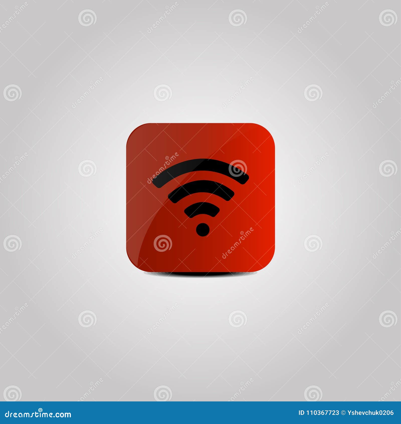 Wifi Icon on the Red Background. Vector Illustration. Stock Vector ...