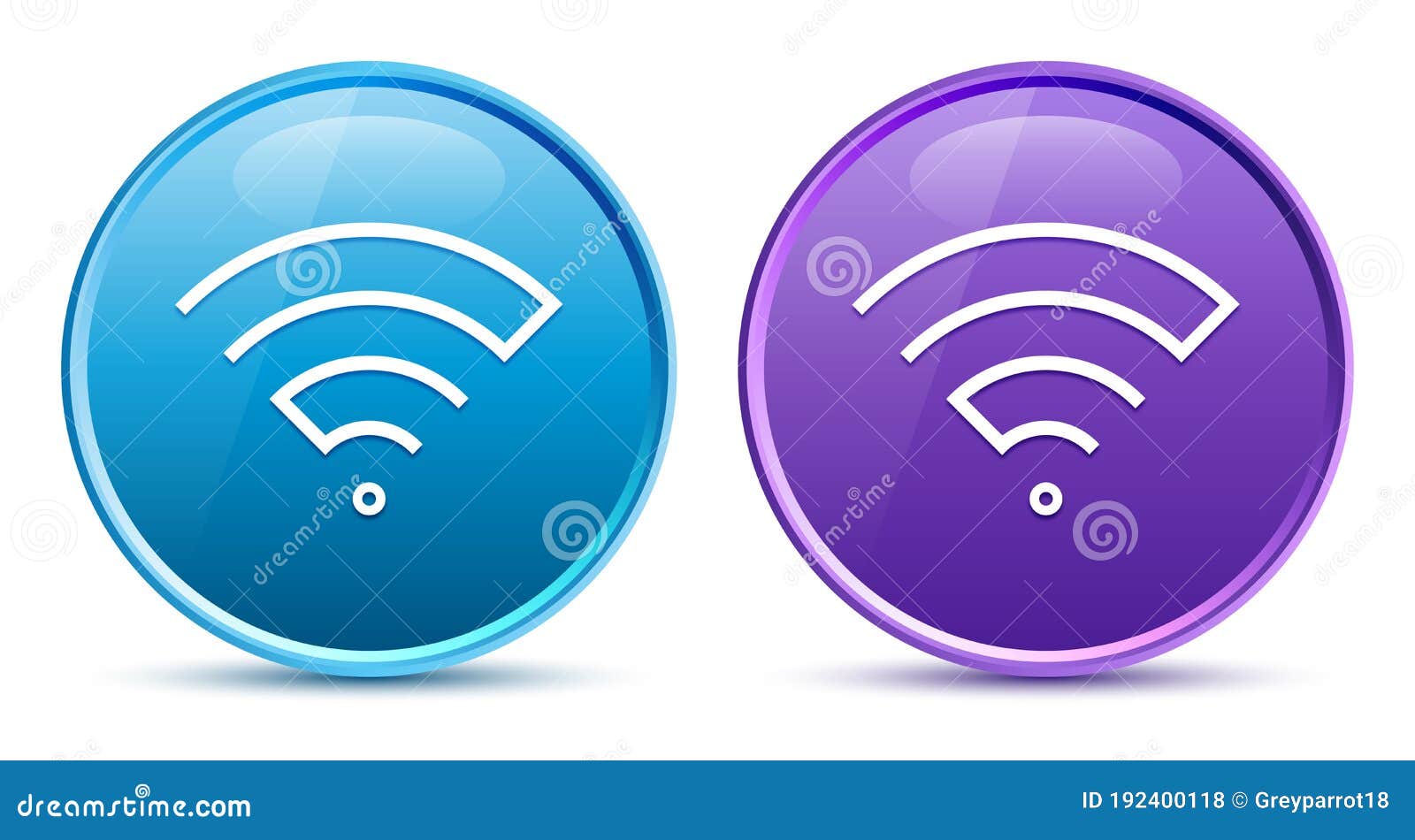 Wifi Icon Sleek Soft Round Button Set Illustration Stock Vector ...