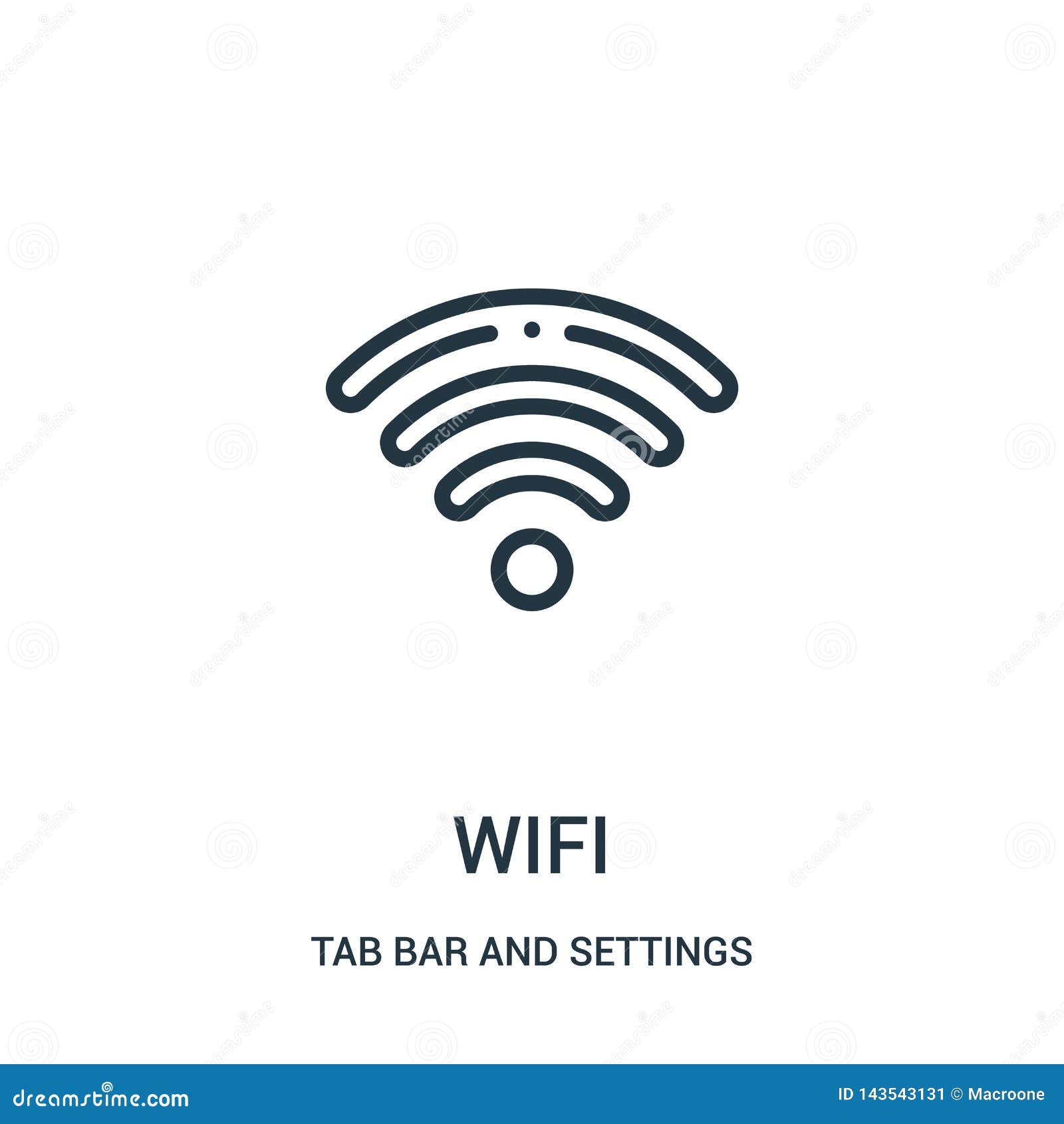 Wifi Icon Vector from Tab Bar and Settings Collection. Thin Line Wifi ...
