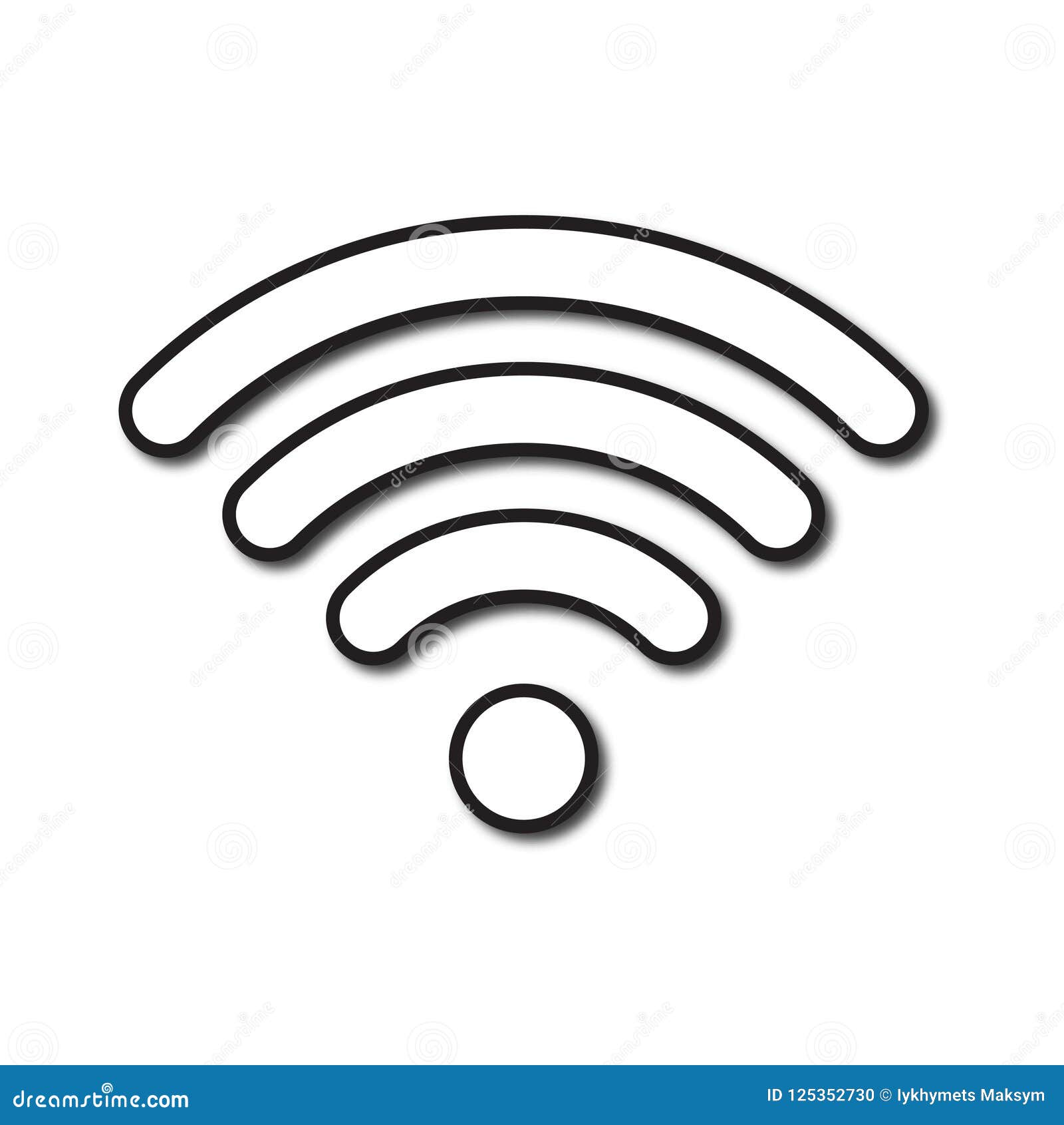 WIFI Icon on White Background Stock Illustration - Illustration of ... WIFI Icon on White Background Stock Illustration - Illustration of ...