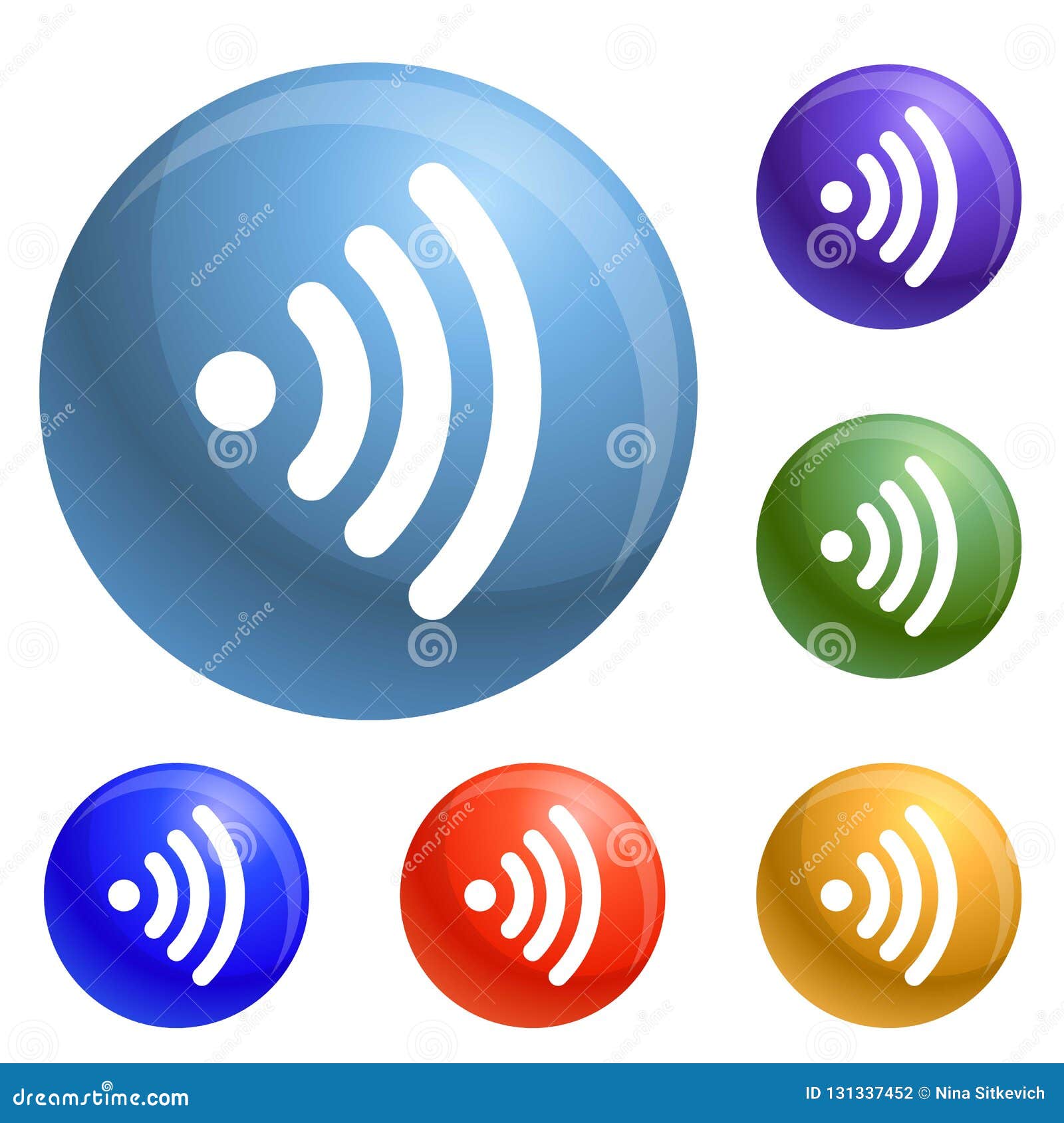 Wifi icons set vector stock vector. Illustration of modem - 131337452