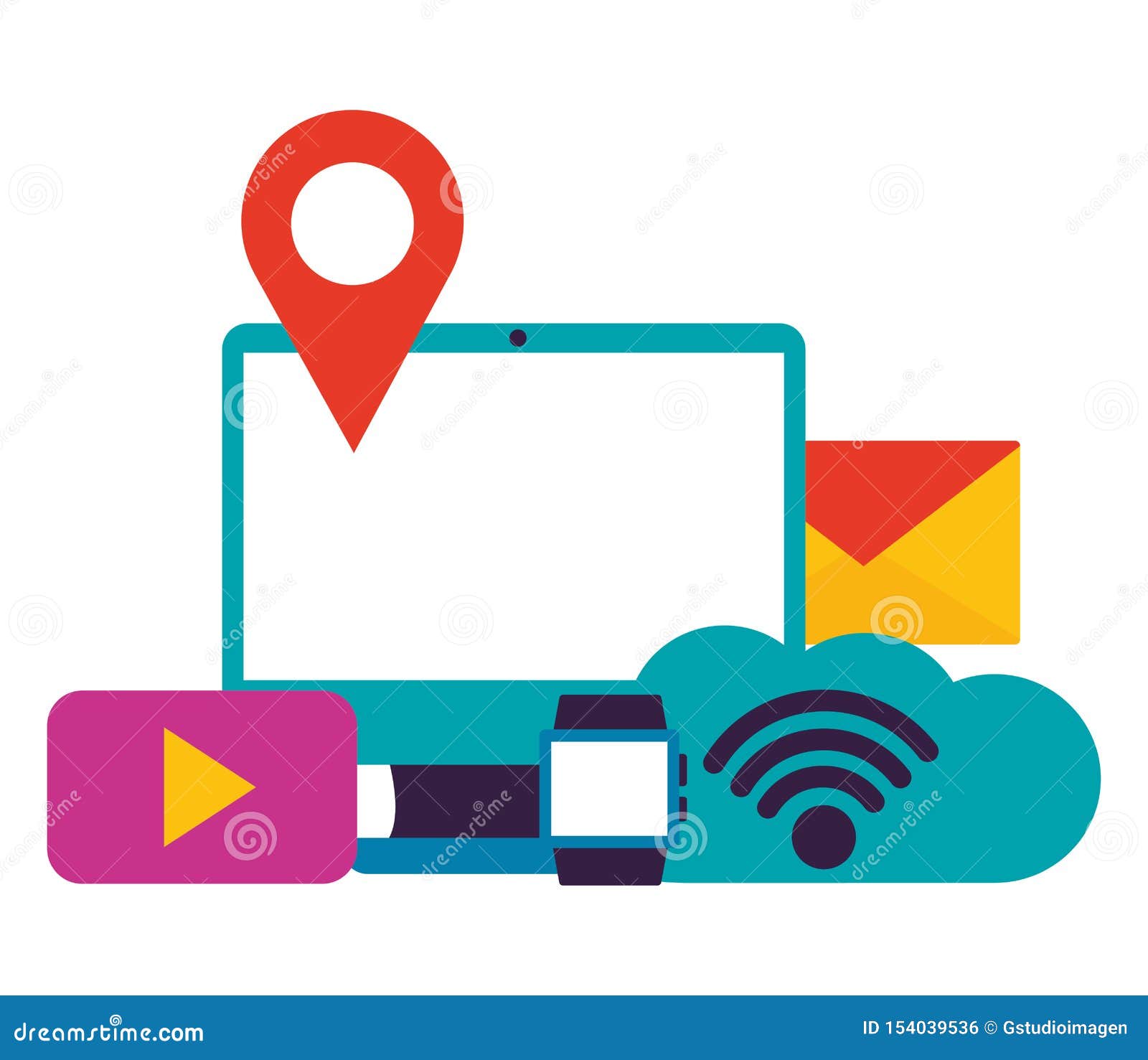 Wifi internet connection stock illustration. Illustration of watch ...