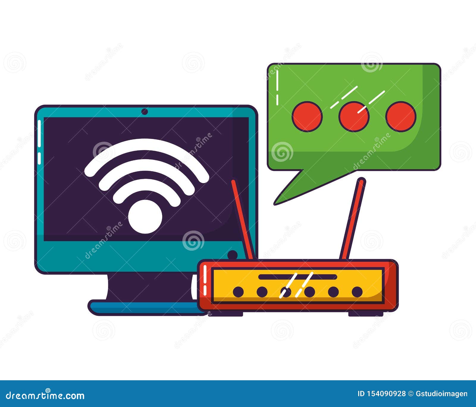 Wifi internet connection stock illustration. Illustration of data ...