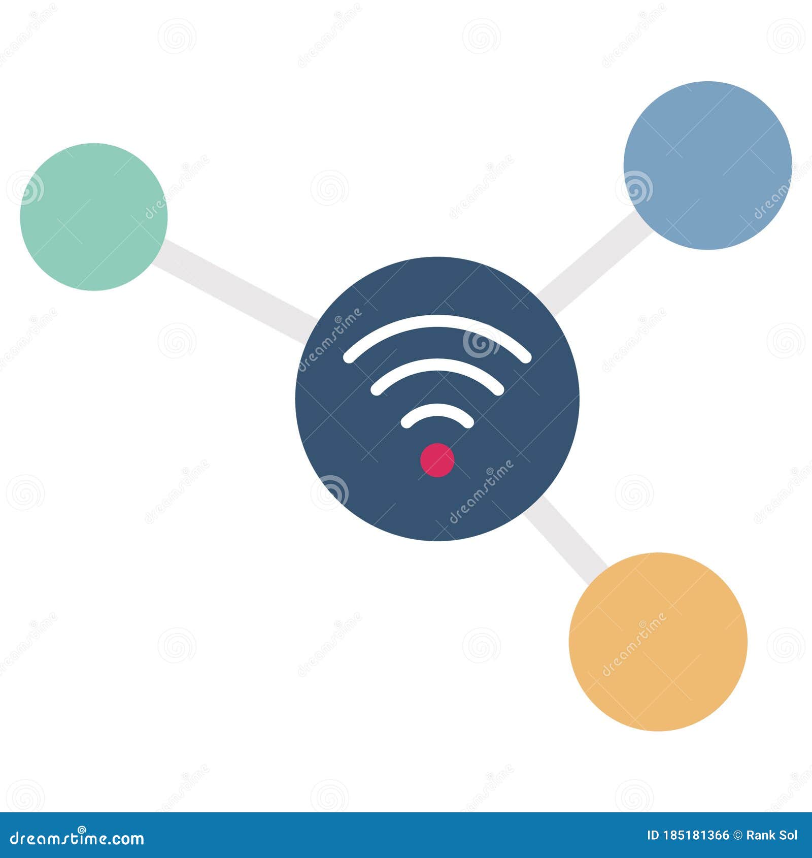Wifi Internet Flat Vector Icon Which Can Easily Modify or Edit Stock Vector - Illustration of ...