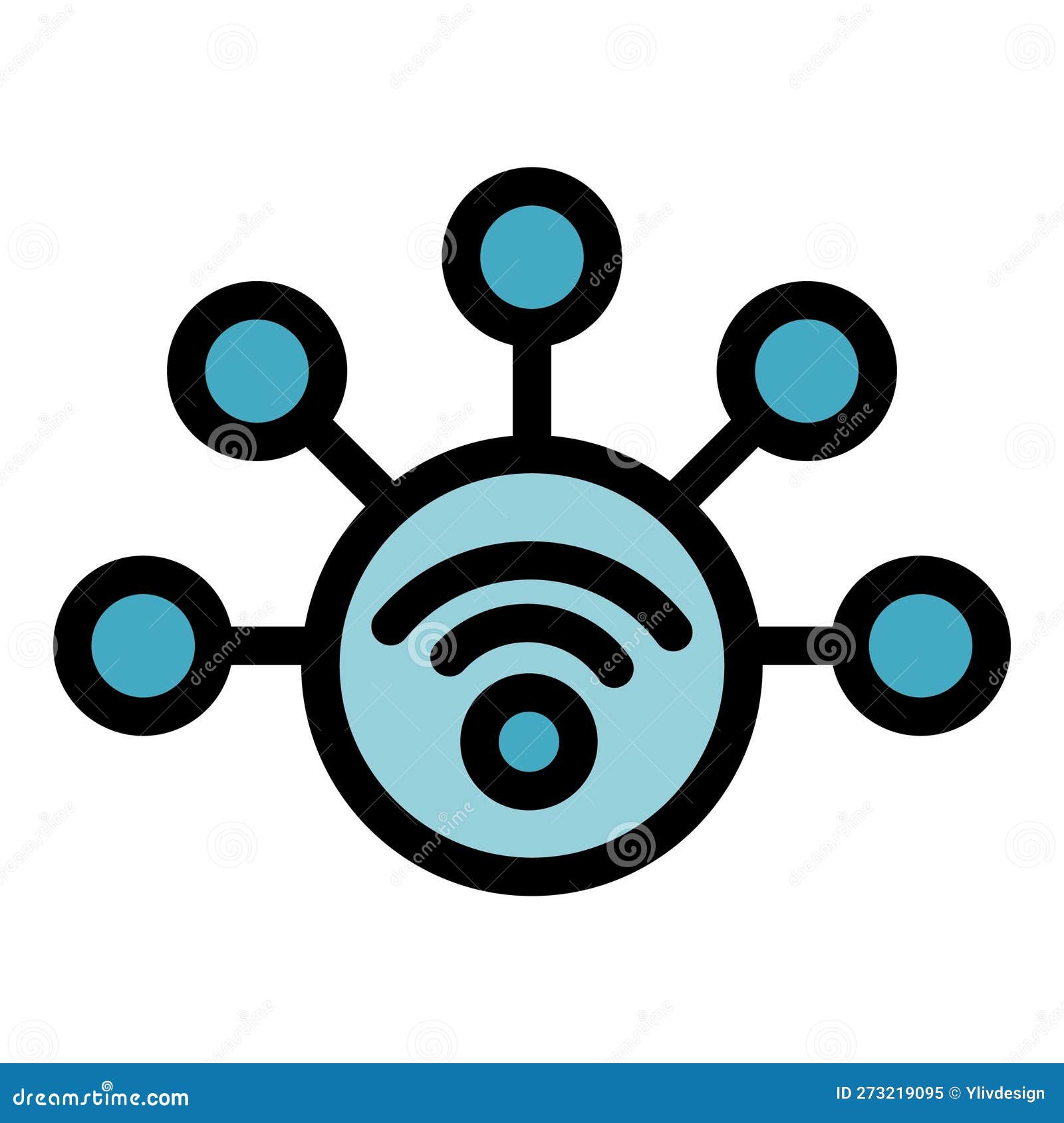 Wifi Internet Icon Vector Flat Stock Vector - Illustration of graphic ...