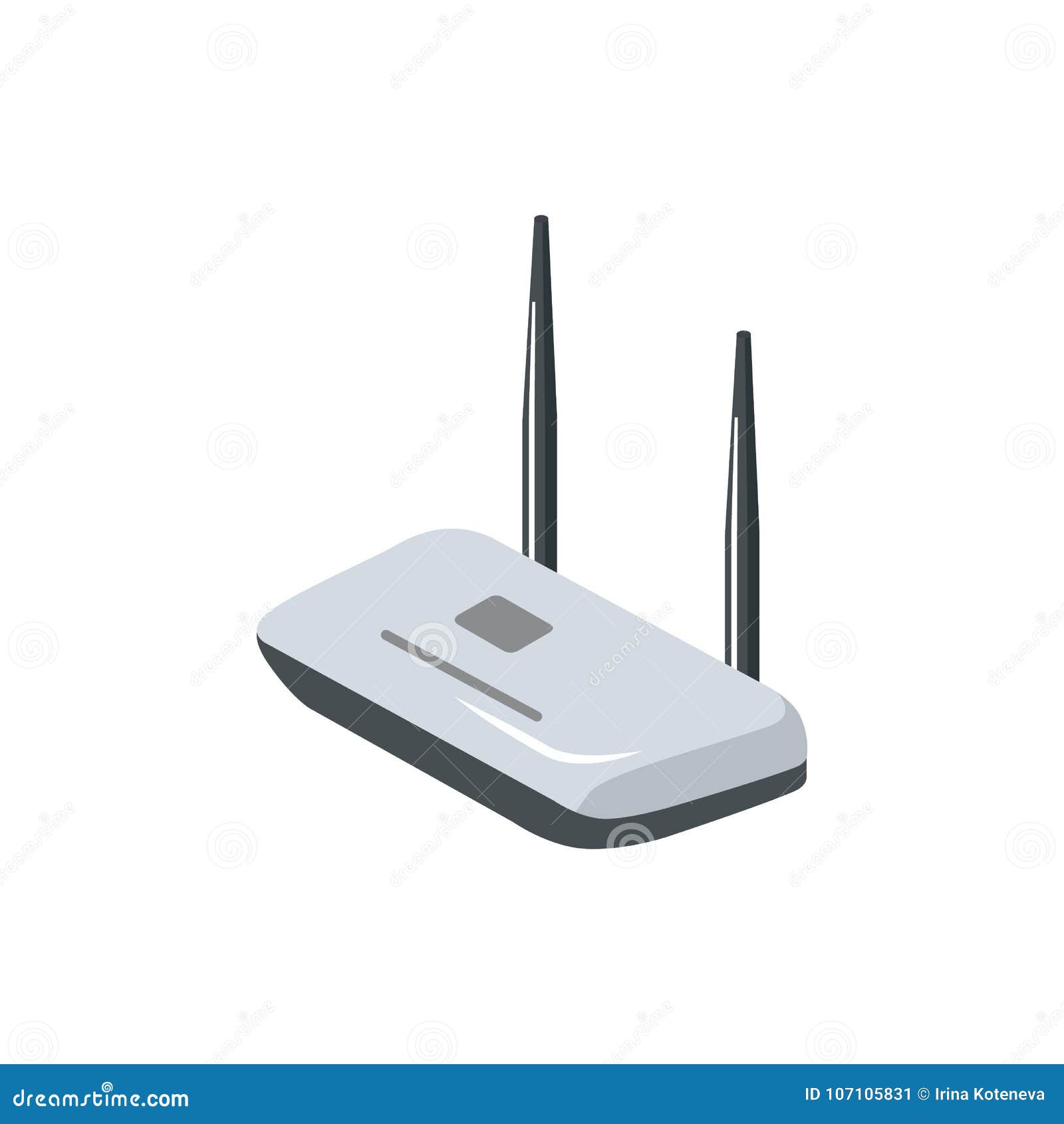 Wifi Internet Router Isometric 3D Icon Stock Vector - Illustration of ...