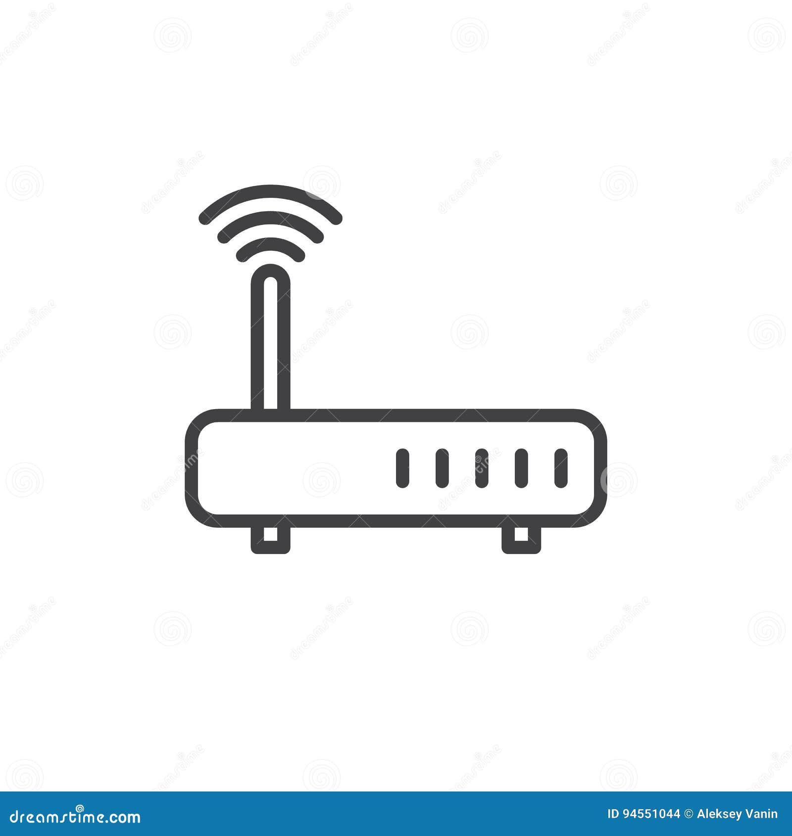 WIFI, Internet Router Line Icon, Outline Vector Sign, Linear Style ... WIFI, Internet Router Line Icon, Outline Vector Sign, Linear Style ...