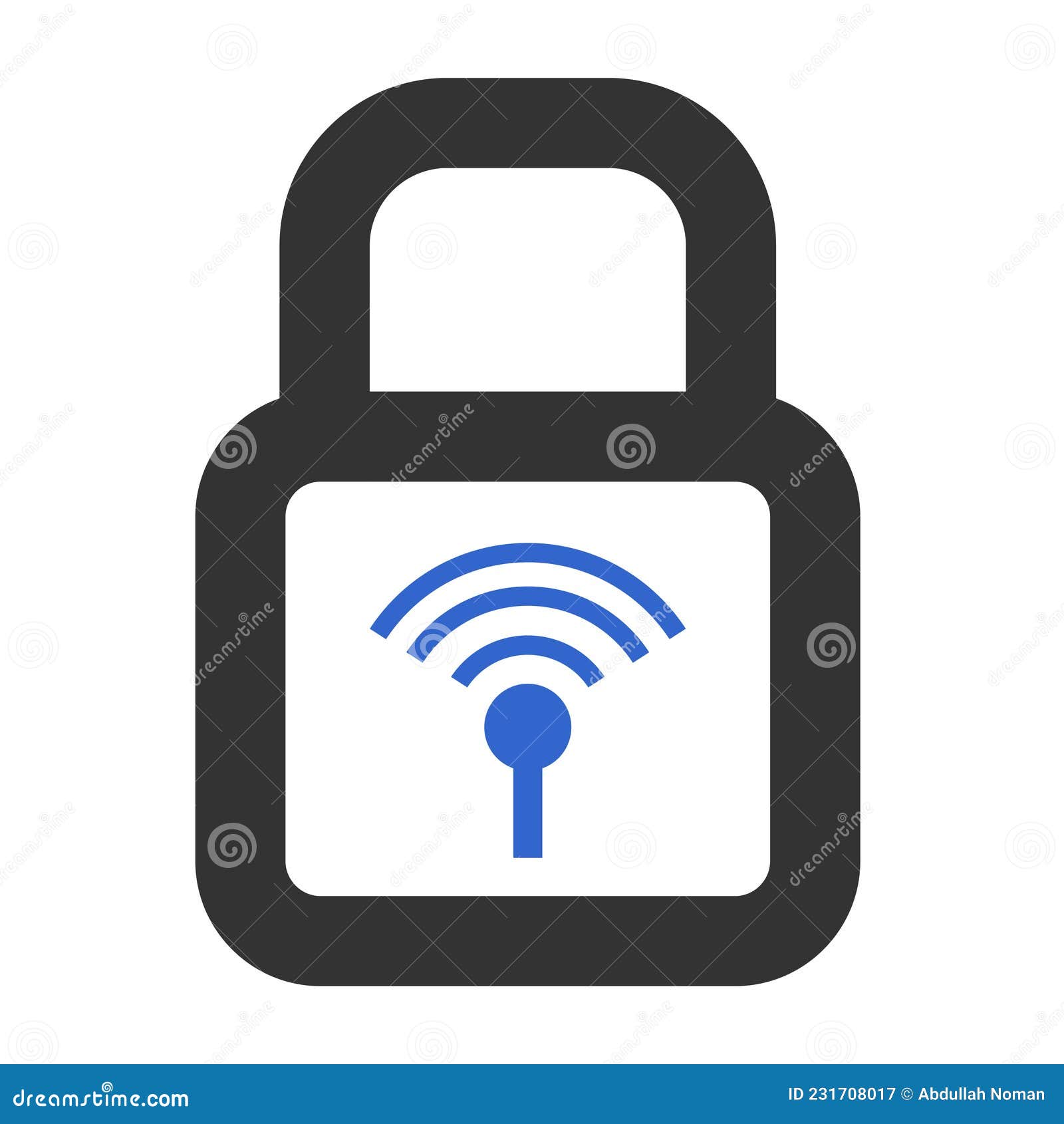 Wifi lock icon design stock vector. Illustration of modern - 231708017