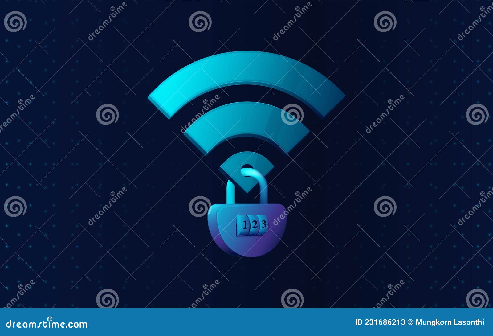 Wifi Lock Icon. Network Icon. Security Wifi Icon Stock Vector ...