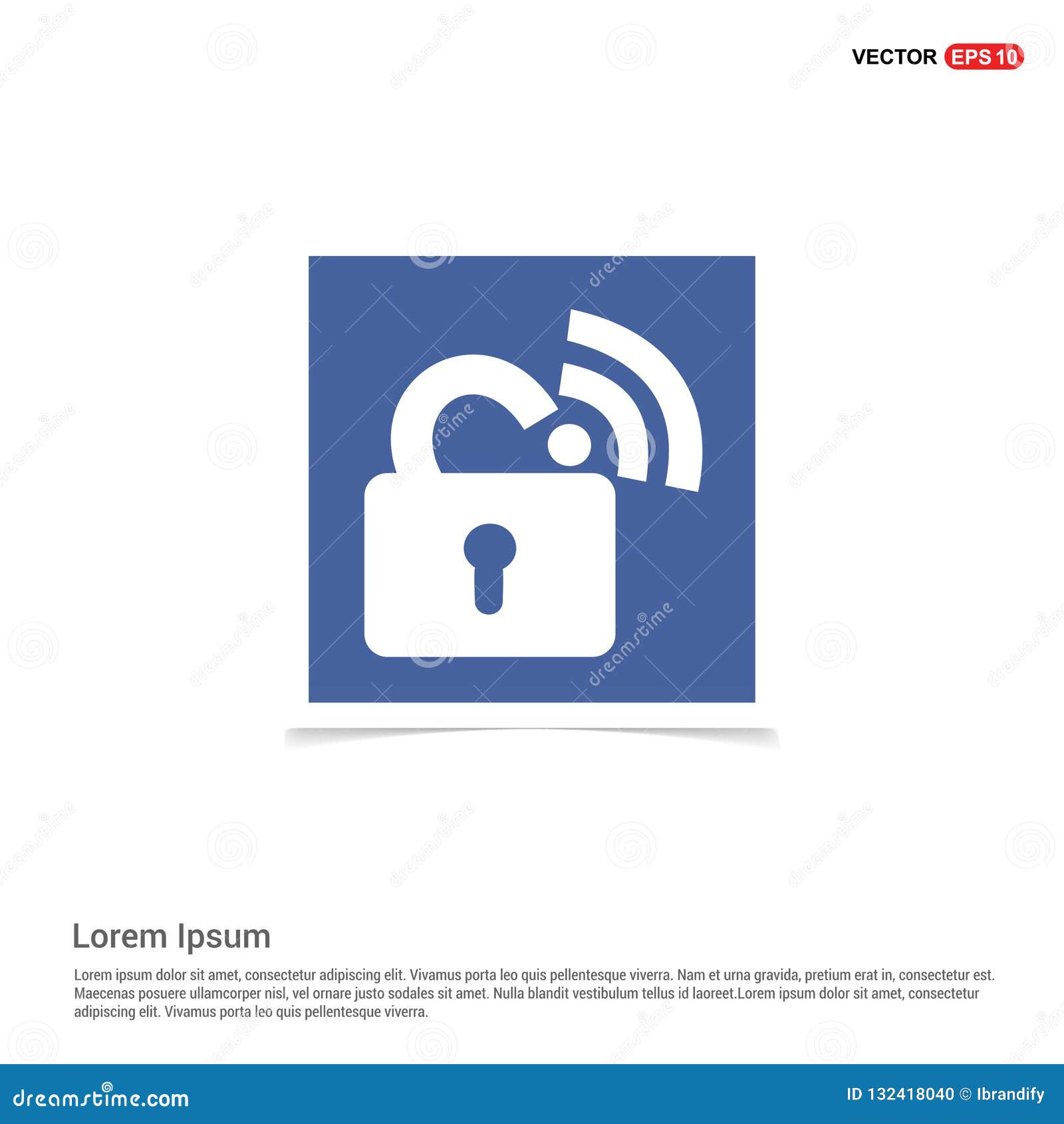 Wifi Locked Signs - Blue Photo Frame Stock Vector - Illustration of ...