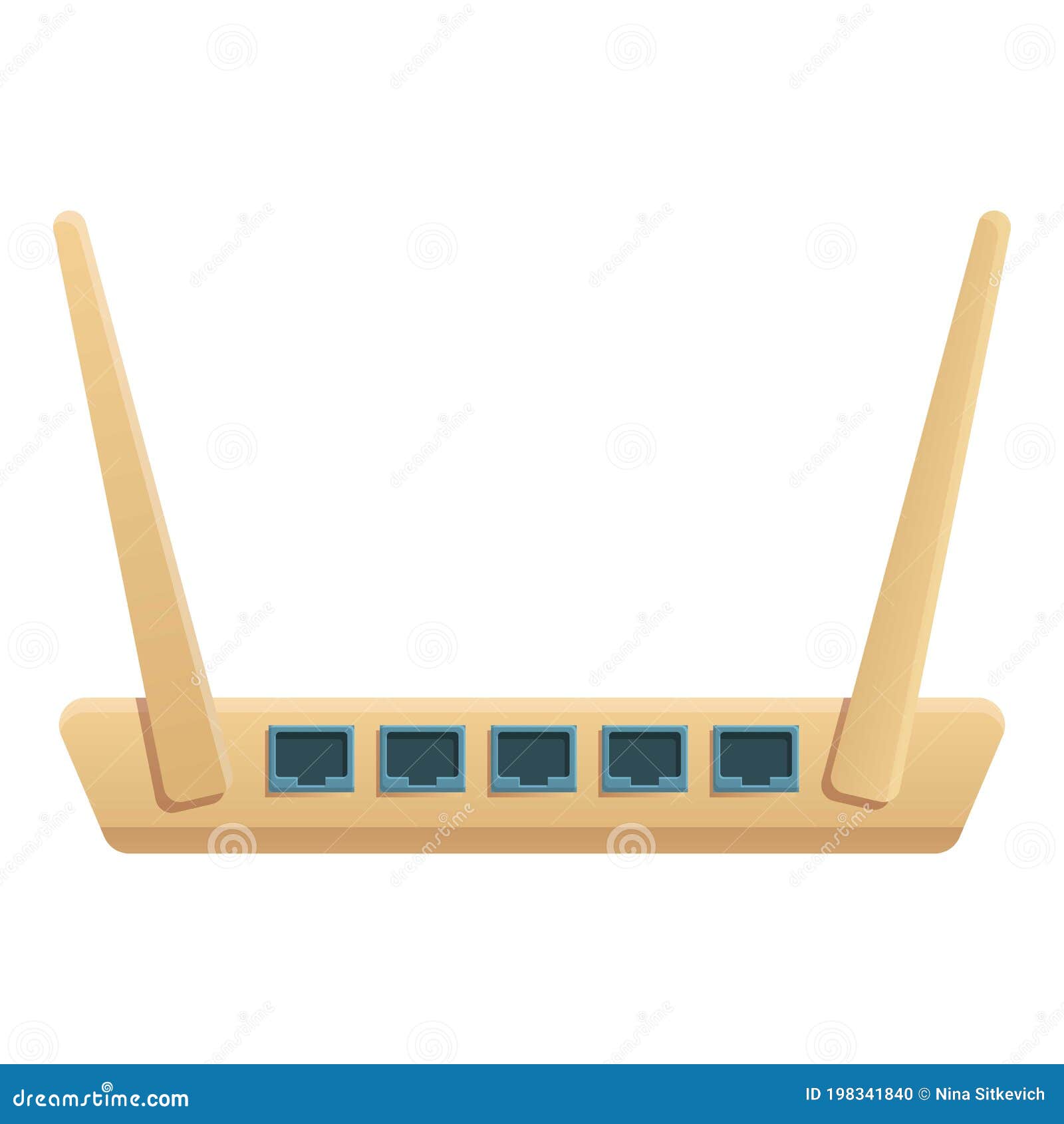 Wifi Modem Access Icon, Cartoon Style Stock Vector - Illustration of ...