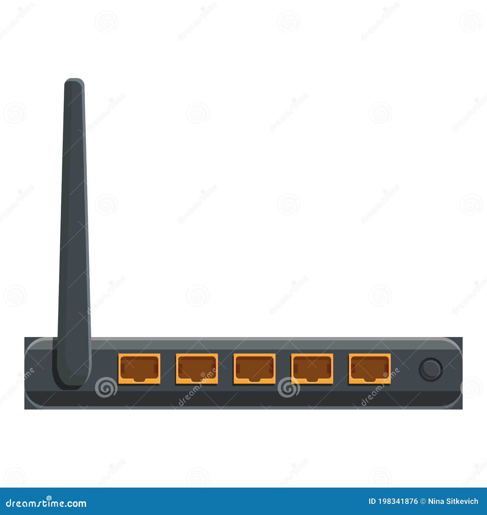 Wifi Modem Cable Port Icon, Cartoon Style Stock Vector - Illustration ...