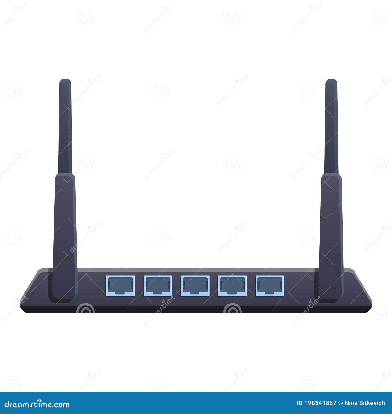 Wifi Modem Gateway Icon, Cartoon Style Stock Vector - Illustration of ...