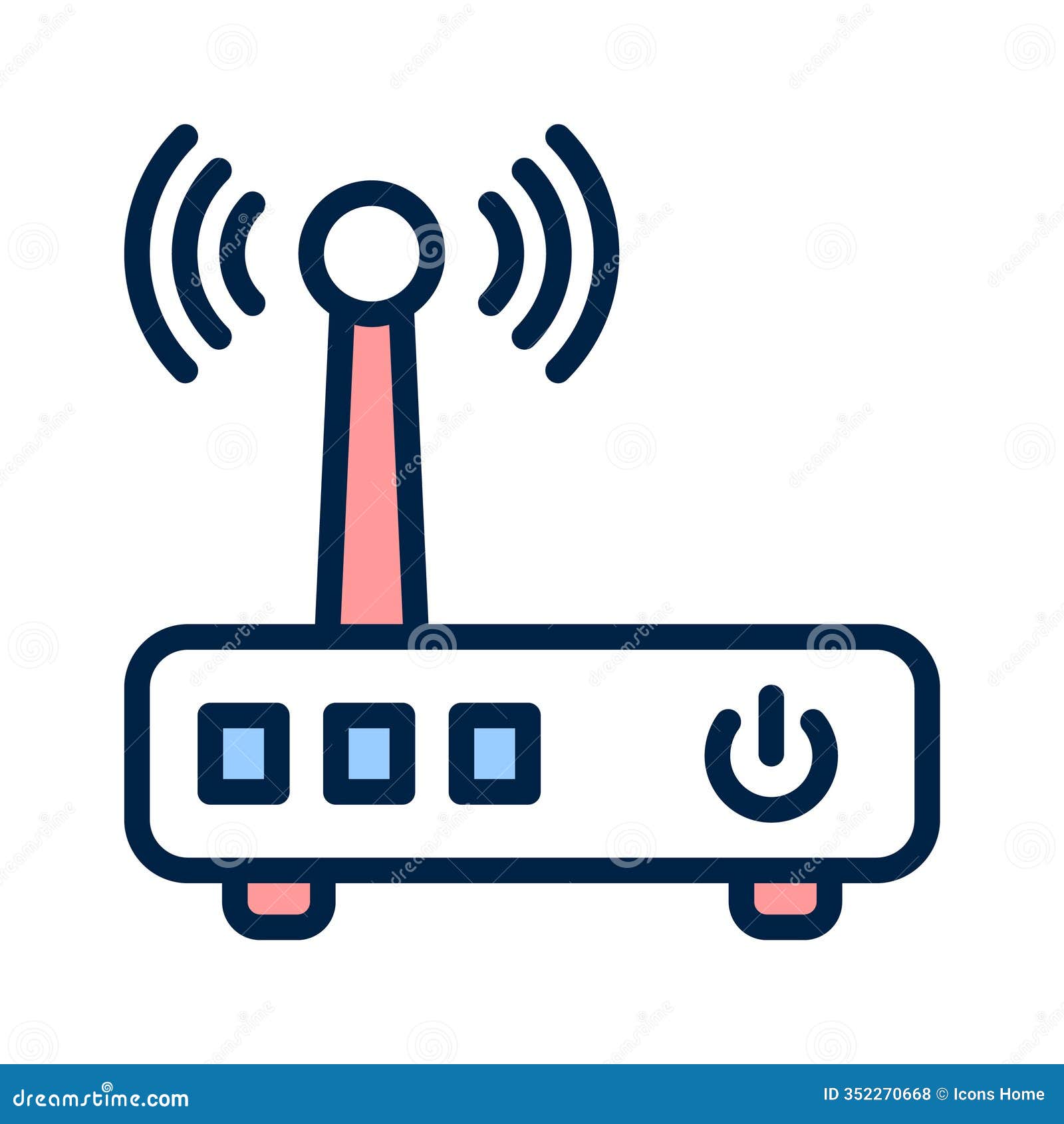 WiFi Modem Icon Symbolizing Wireless Internet Connectivity and ...