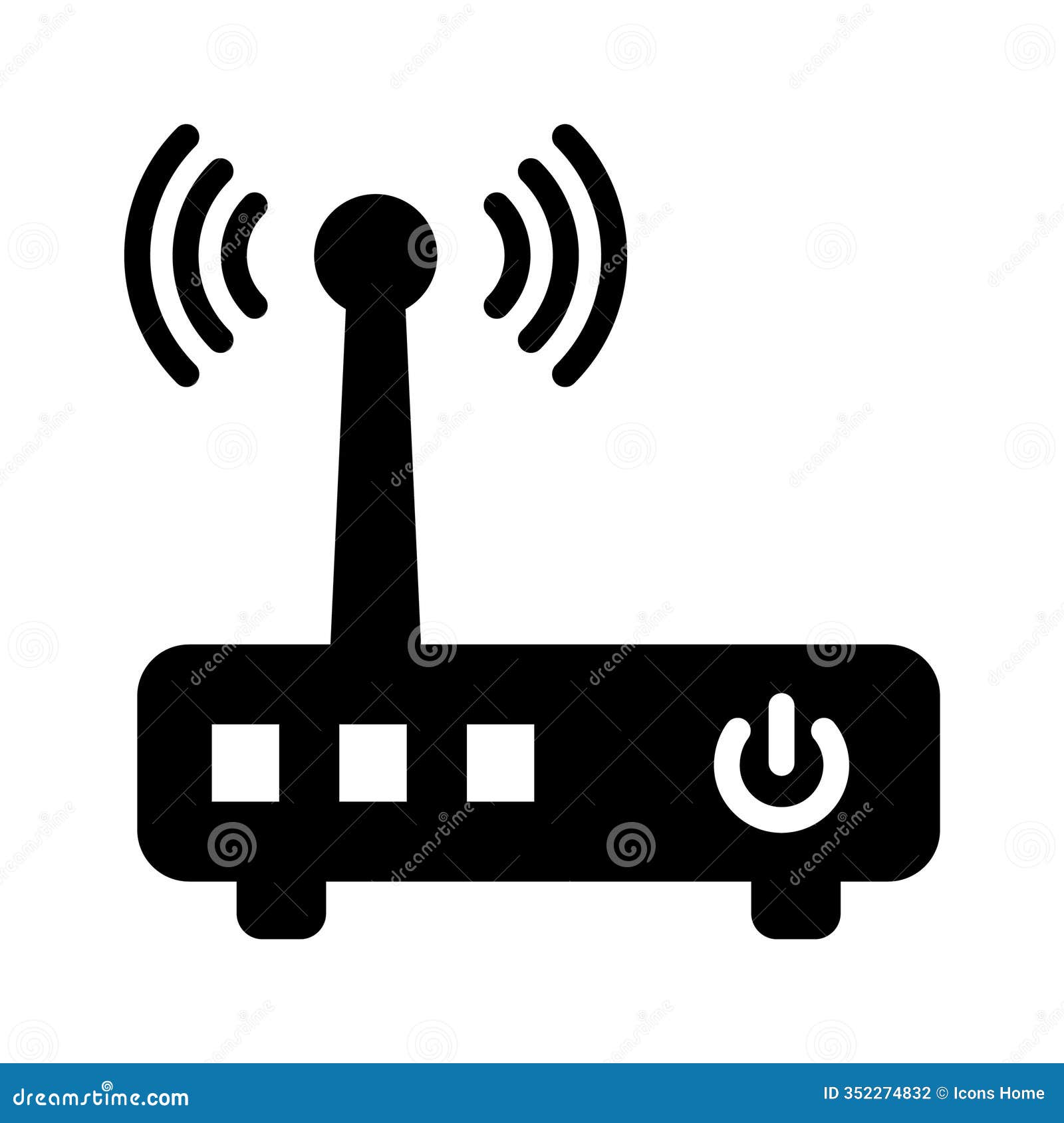 WiFi Modem Icon Symbolizing Wireless Internet Connectivity and ...