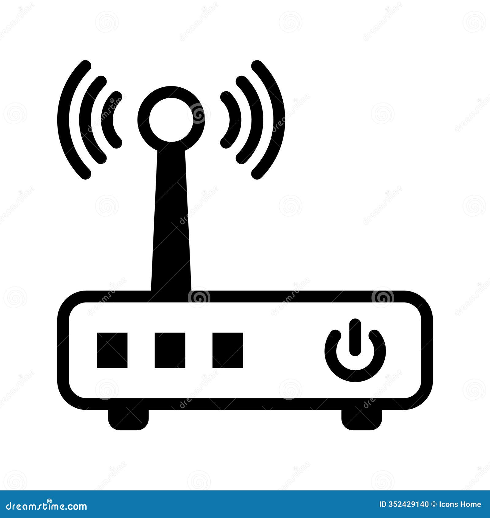 WiFi Modem Icon Symbolizing Wireless Internet Connectivity and ...