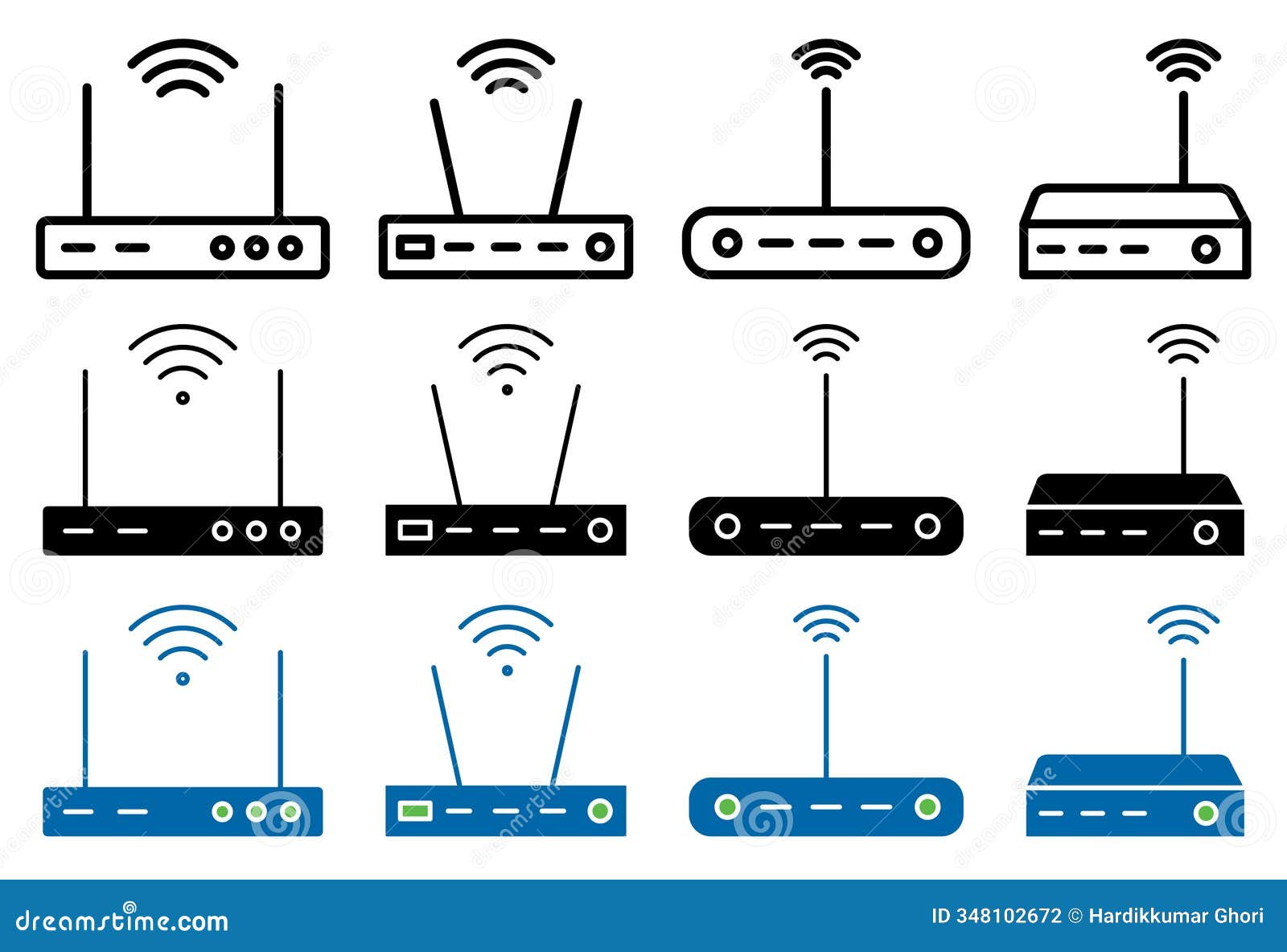 Wifi Modem Icon Vector | CartoonDealer.com #348420506