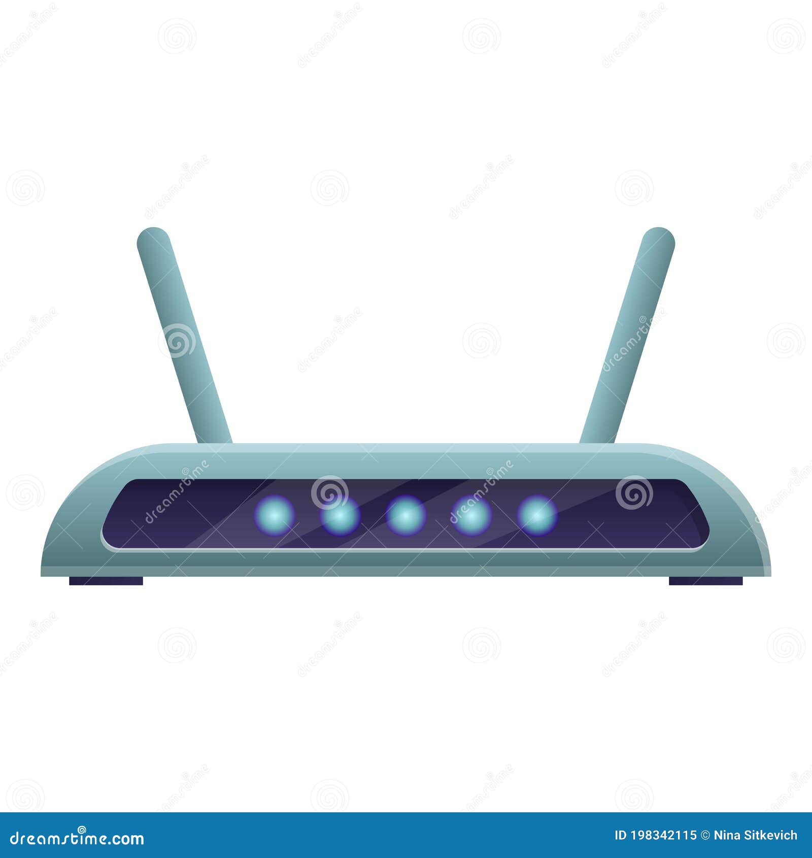 Wifi Modem Technology Icon, Cartoon Style Stock Vector - Illustration ...